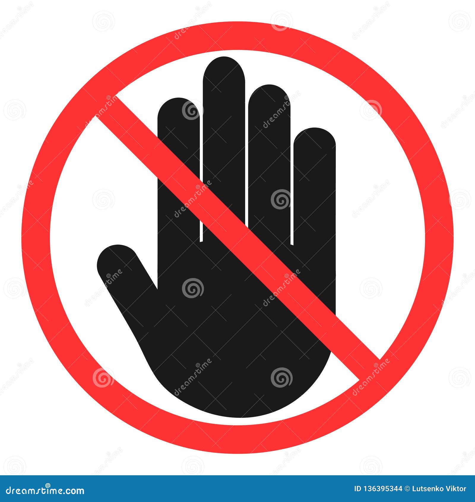 Fun icon anti hand stock vector. Illustration of deal - 136395344