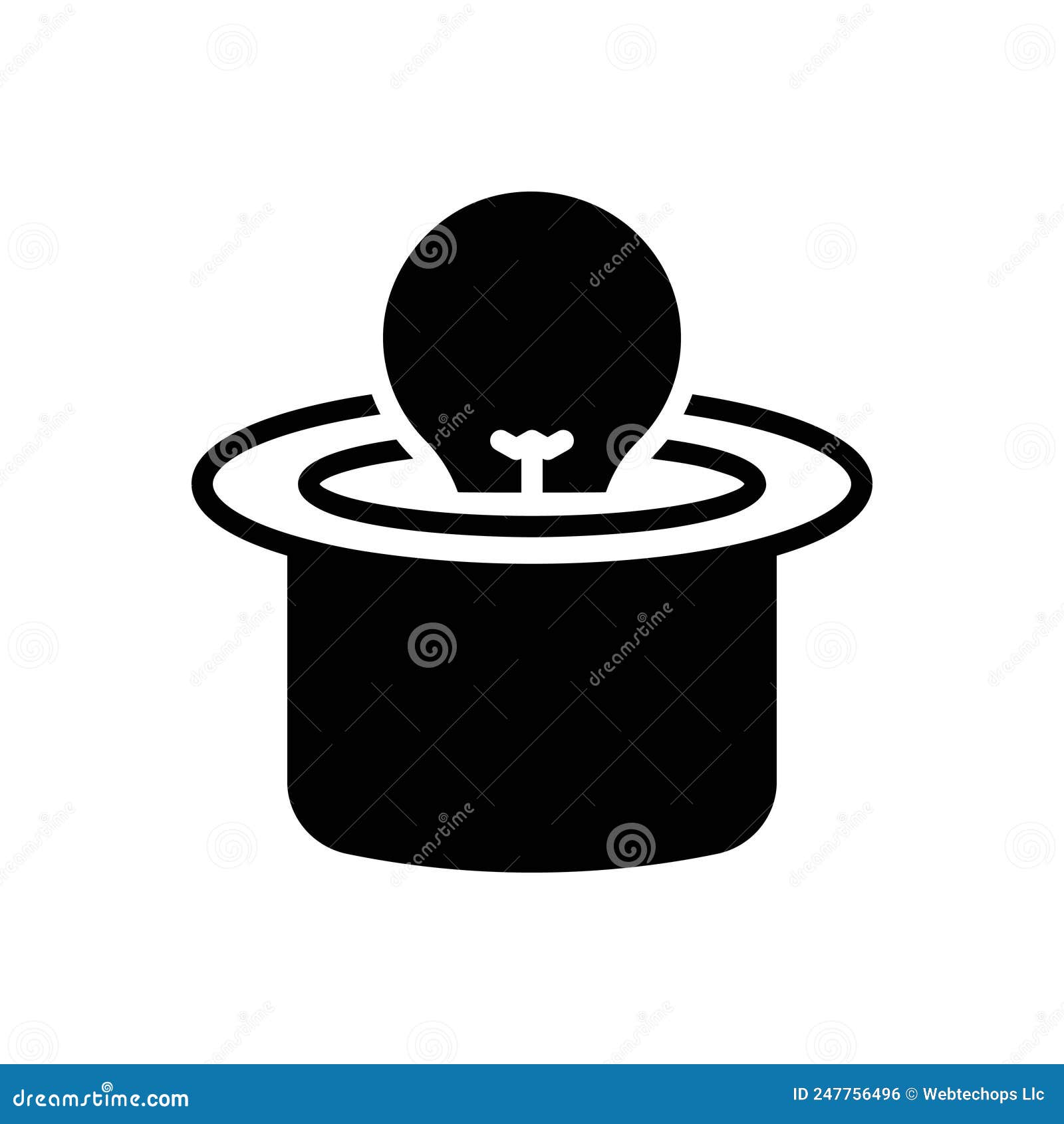 Black Solid Icon for Appearing, Visible and Come into View Stock Vector ...