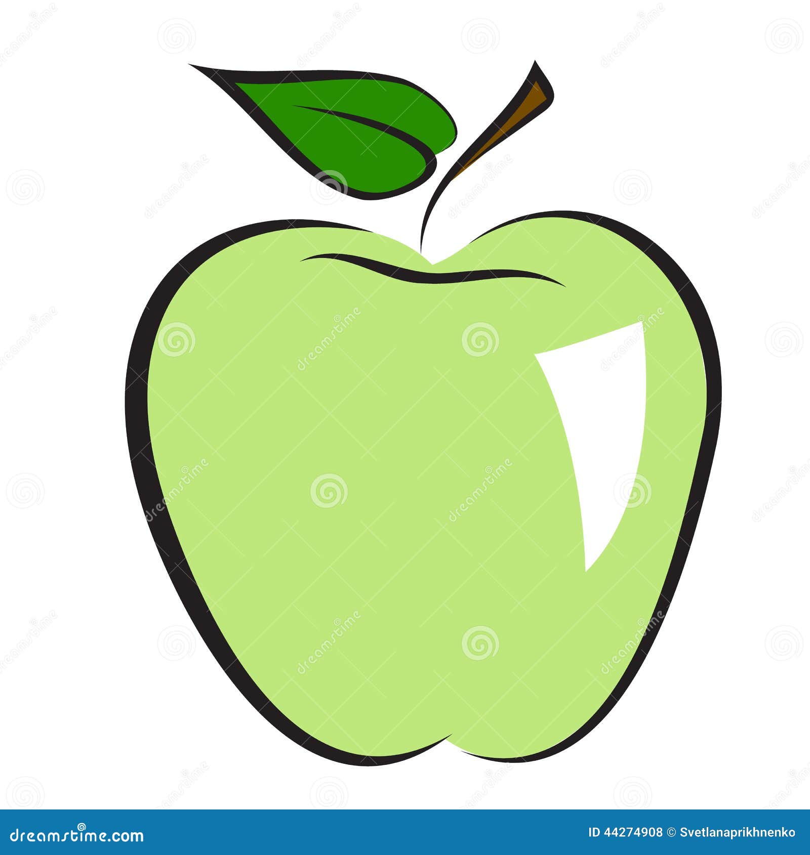 Icon of apple stock vector. Illustration of bright, isolated - 44274908