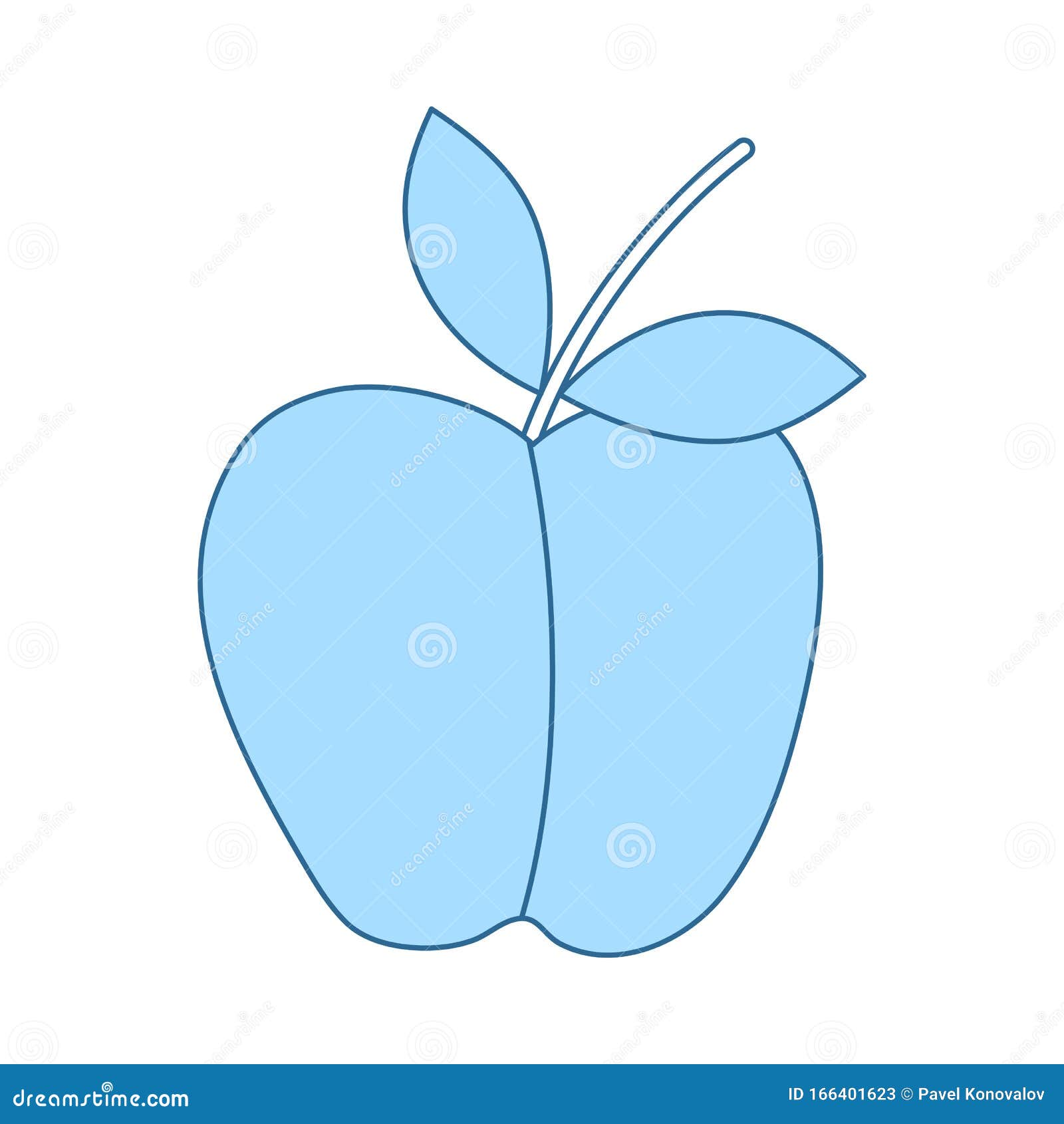 Icon of Apple in Ui Colors stock vector. Illustration of diet - 166401623