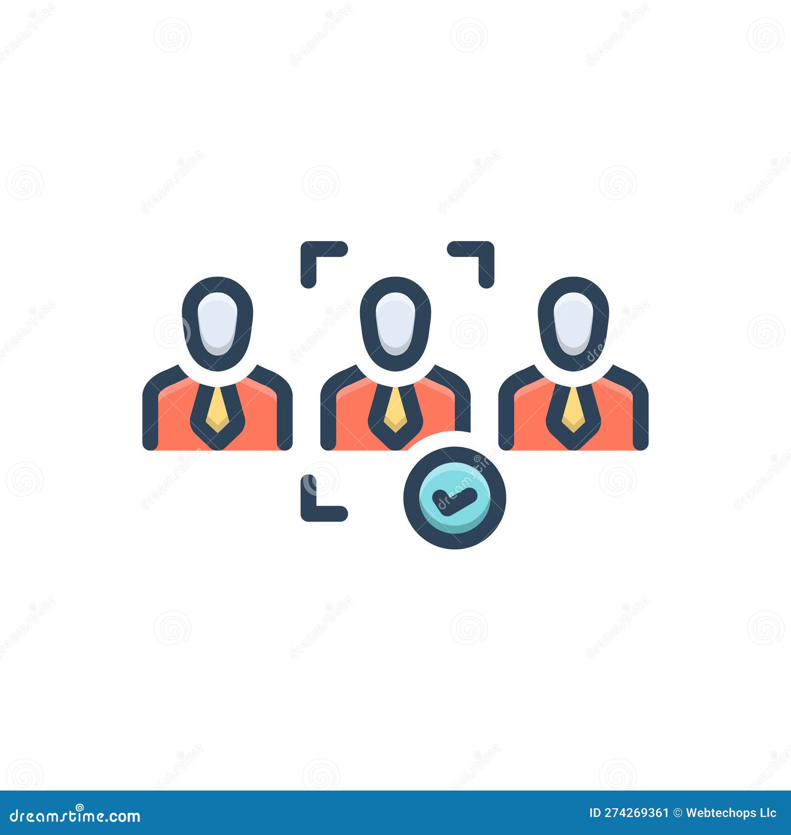 Color Illustration Icon for Applicants, Suitor and Person Stock ...