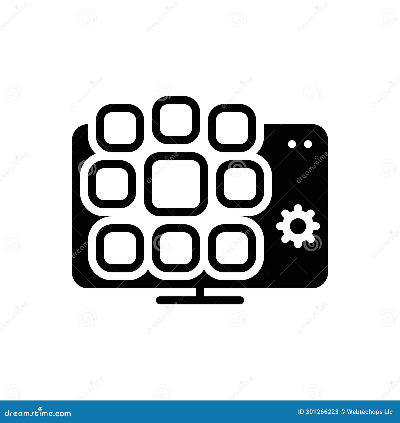 Black Solid Icon for Application, Website and Function Stock Vector ...