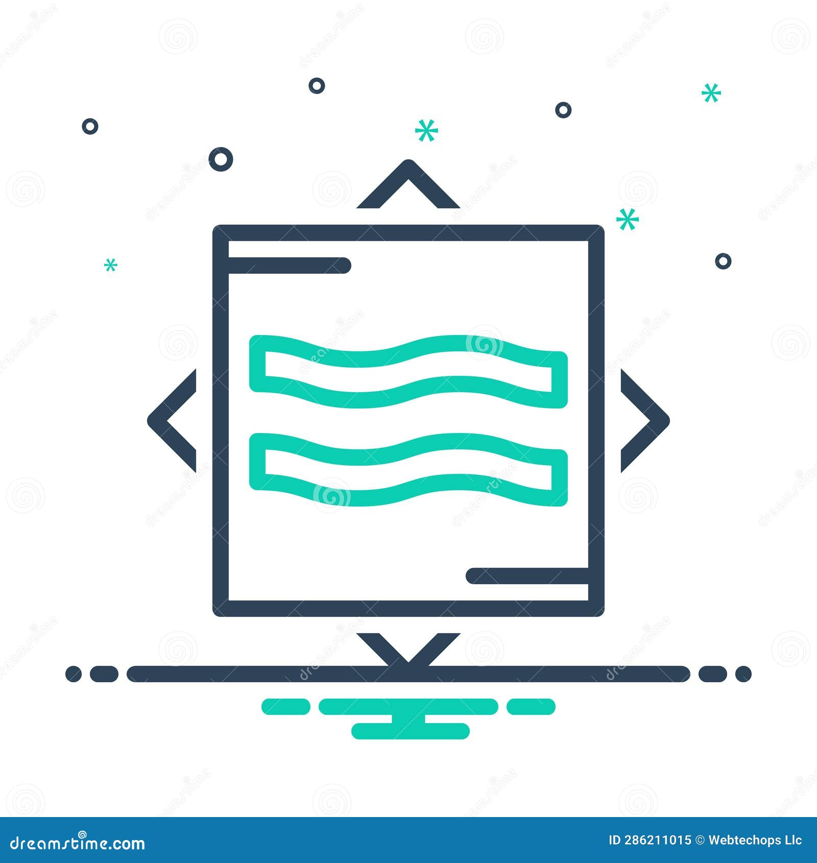 Approximately Sign Blue Watercolor Hand Drawn Cut Royalty-Free ...