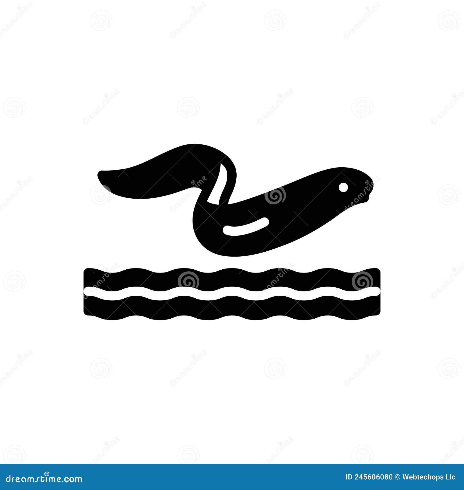 Black Solid Icon for Aquatic, Aqueous and Water Stock Vector ...