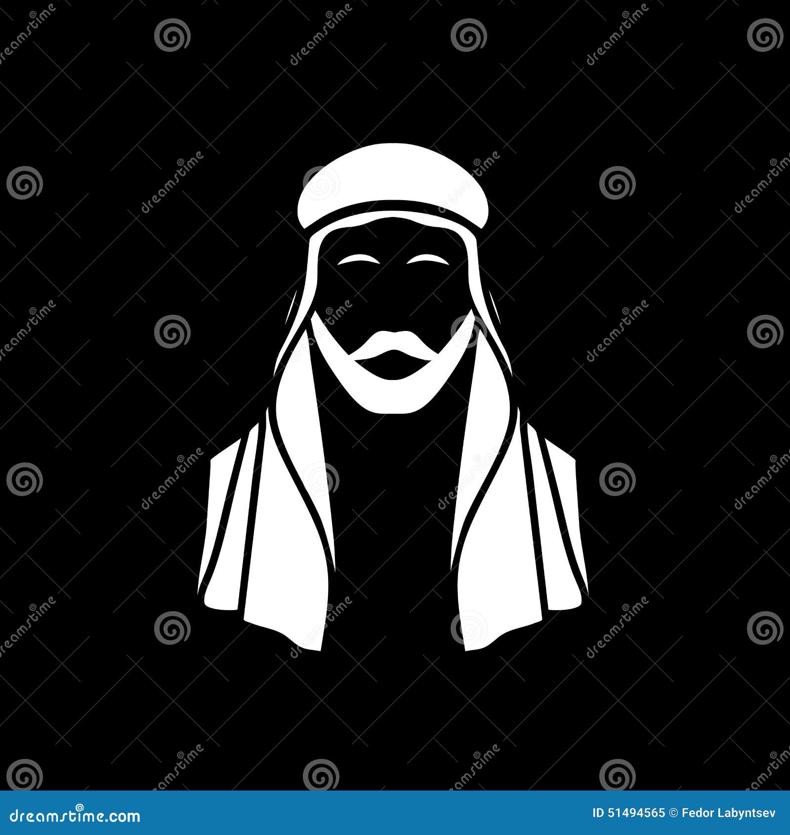 Icon Arab sheikh stock vector. Illustration of conceptual - 51494565