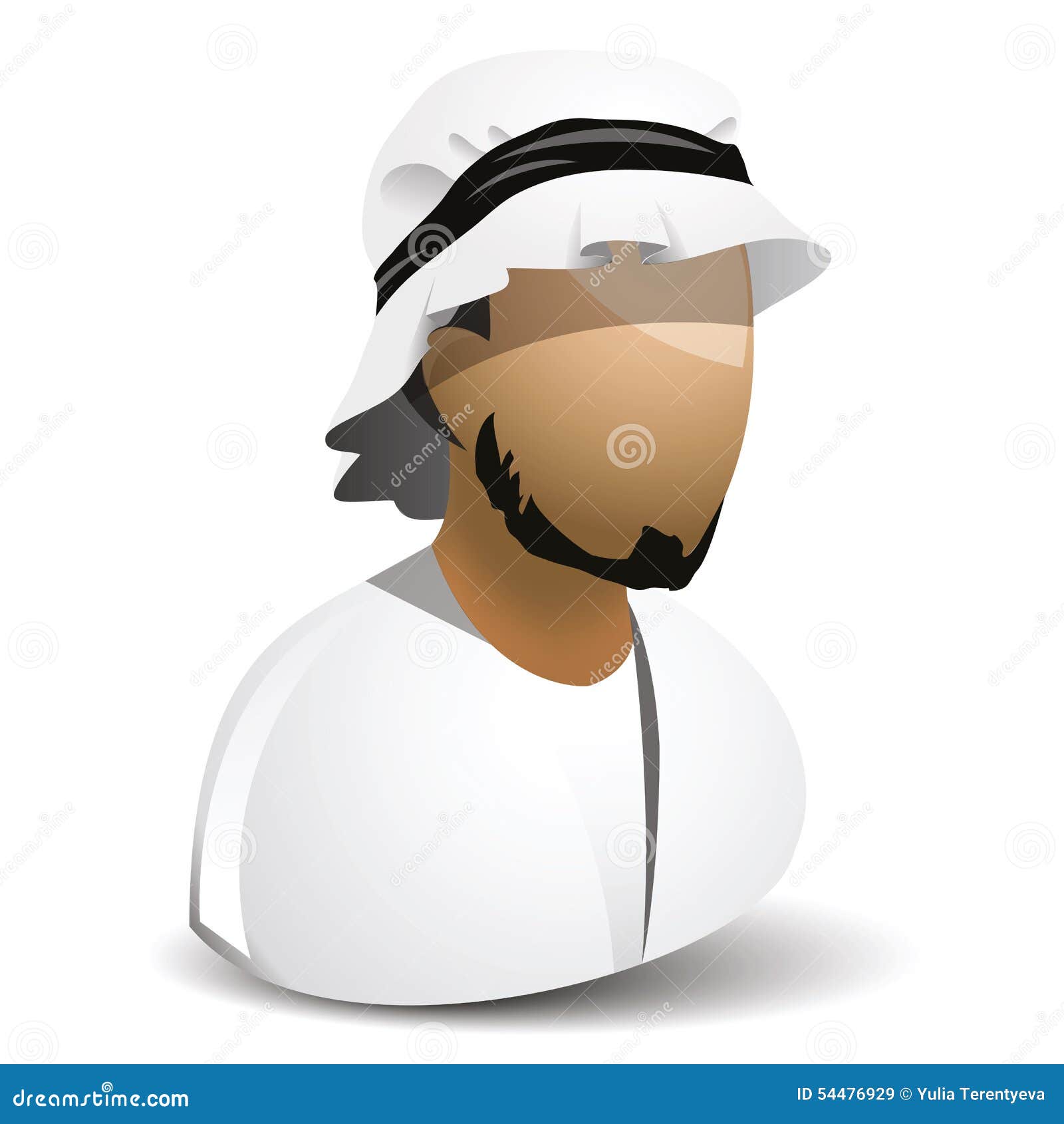 Icon of arabic man stock vector. Illustration of male - 54476929