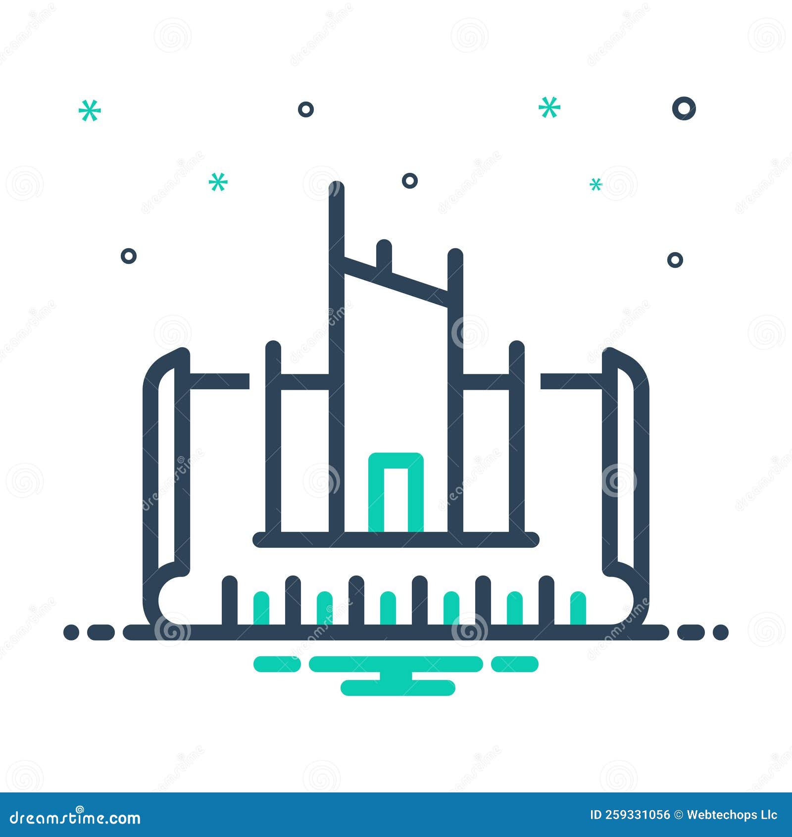 Mix Icon for Architecture, Building and Construction Stock Illustration ...