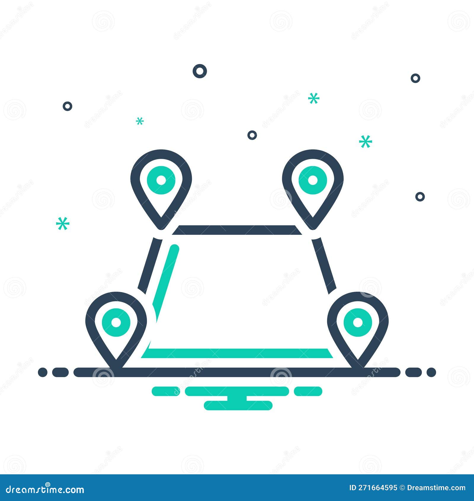Mix Icon for Area, Territory and Location Stock Vector - Illustration ...