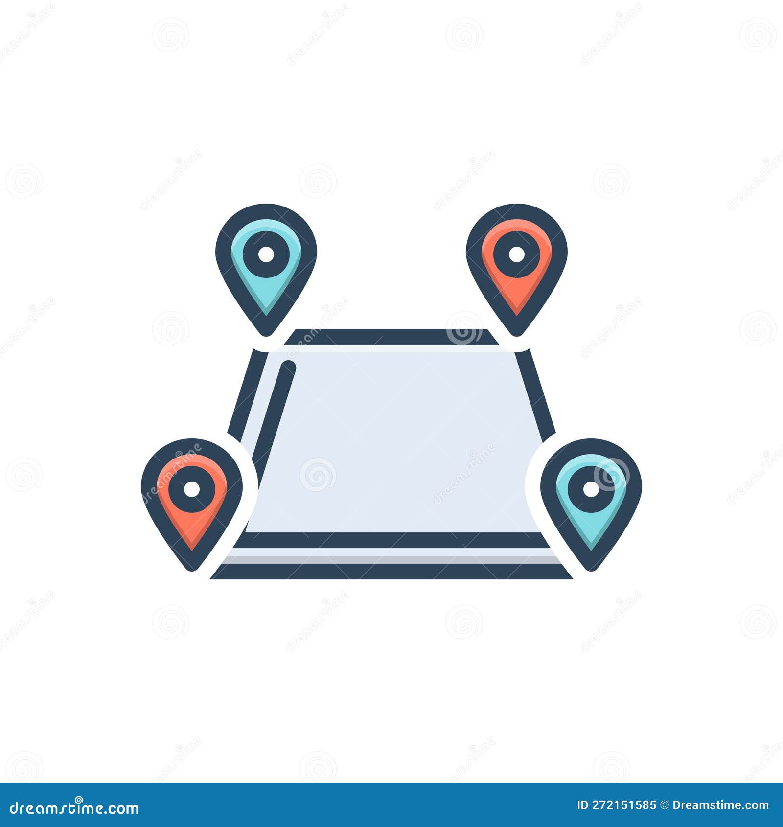Color Illustration Icon for Area, Territory and Location Stock ...