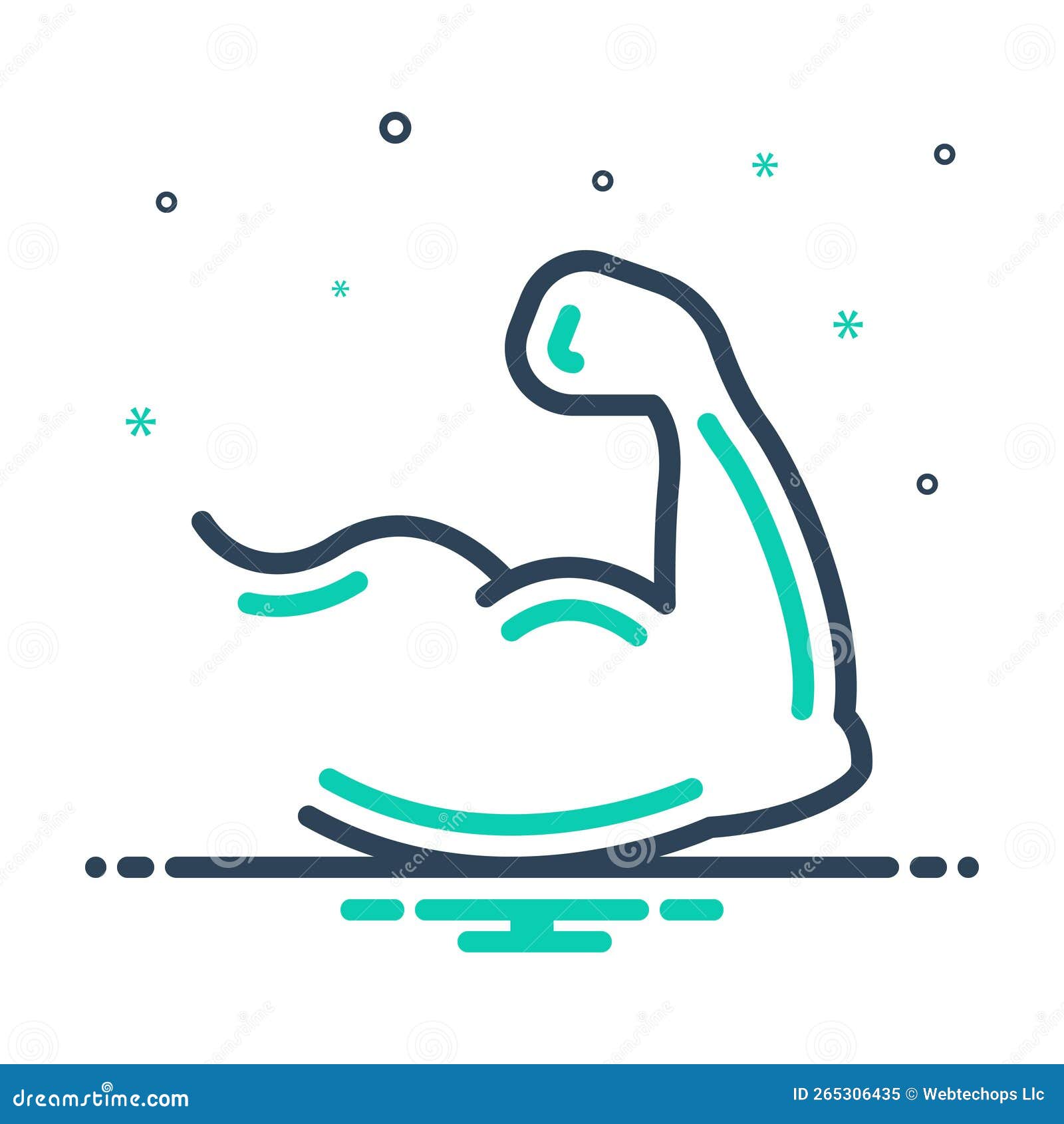 Mix Icon for Arm, Upper and Strong Stock Vector - Illustration of ...