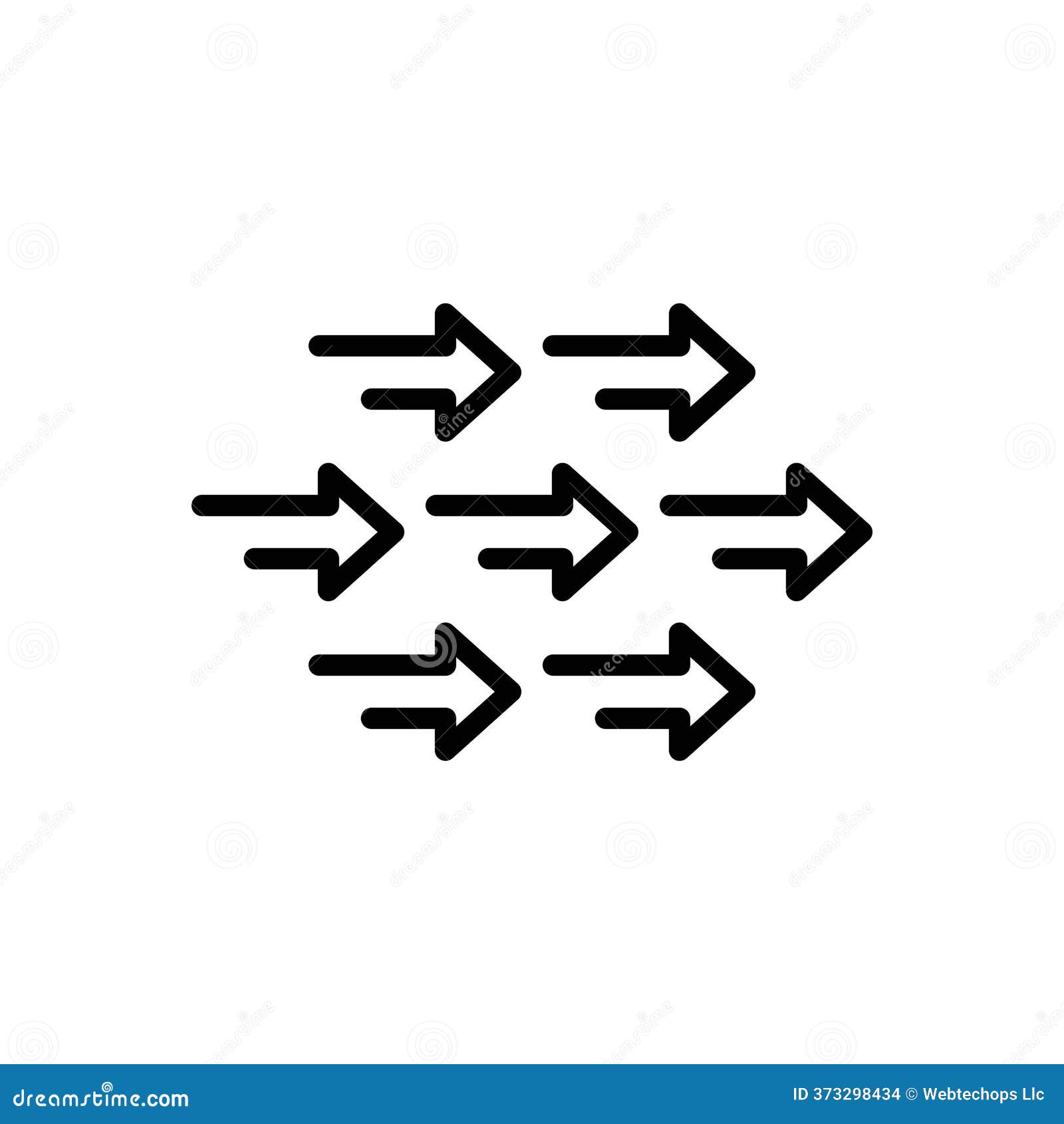 Set Of Arrows, Forward And Back. Black Arrow Icons And Pictograms ...