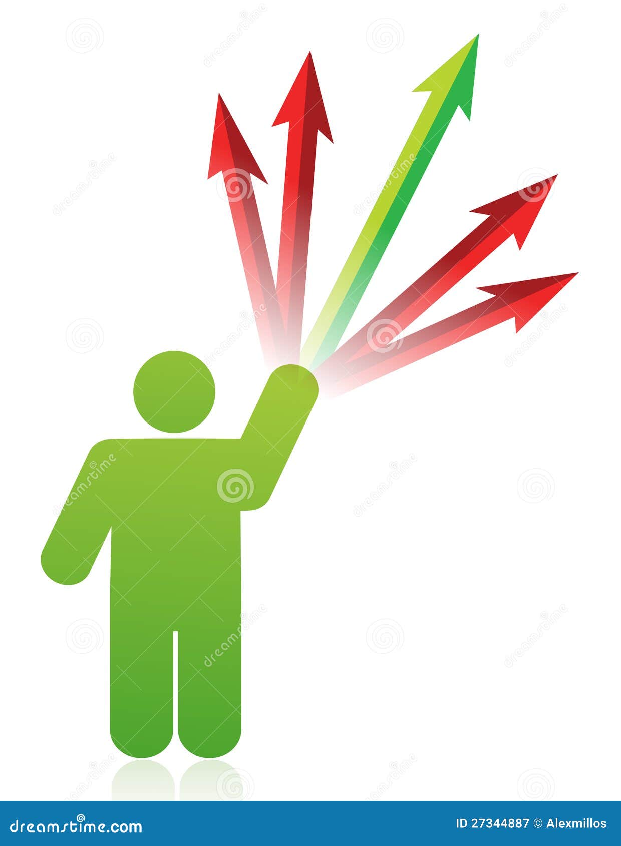 Icon with Arrows Going To Different Directions Stock Illustration ...