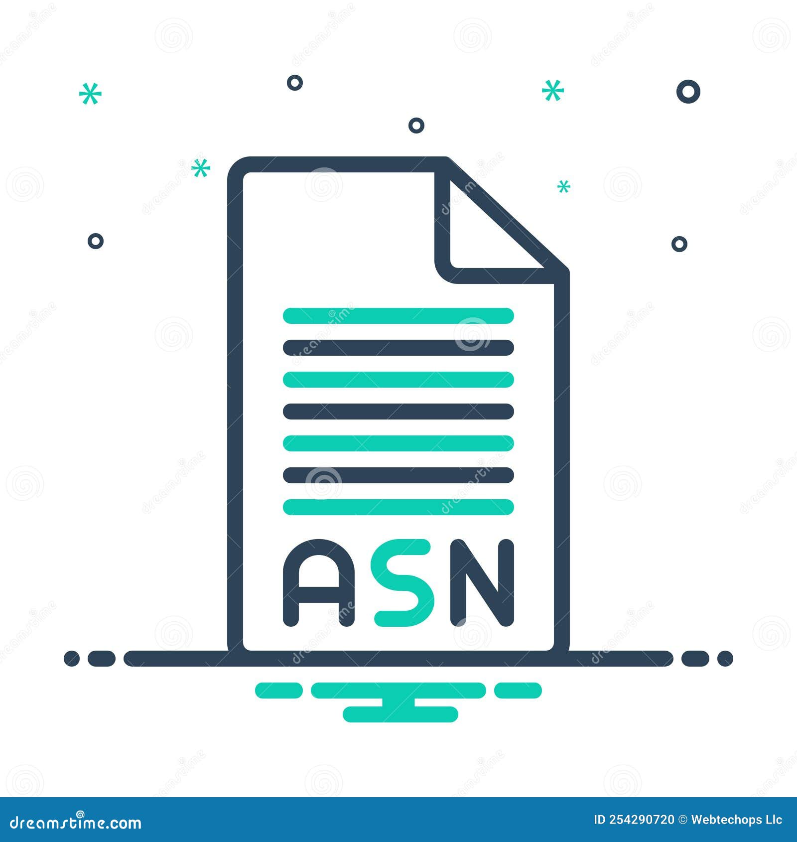 Mix Icon for Asn, Alphabet and Word Stock Vector - Illustration of ...