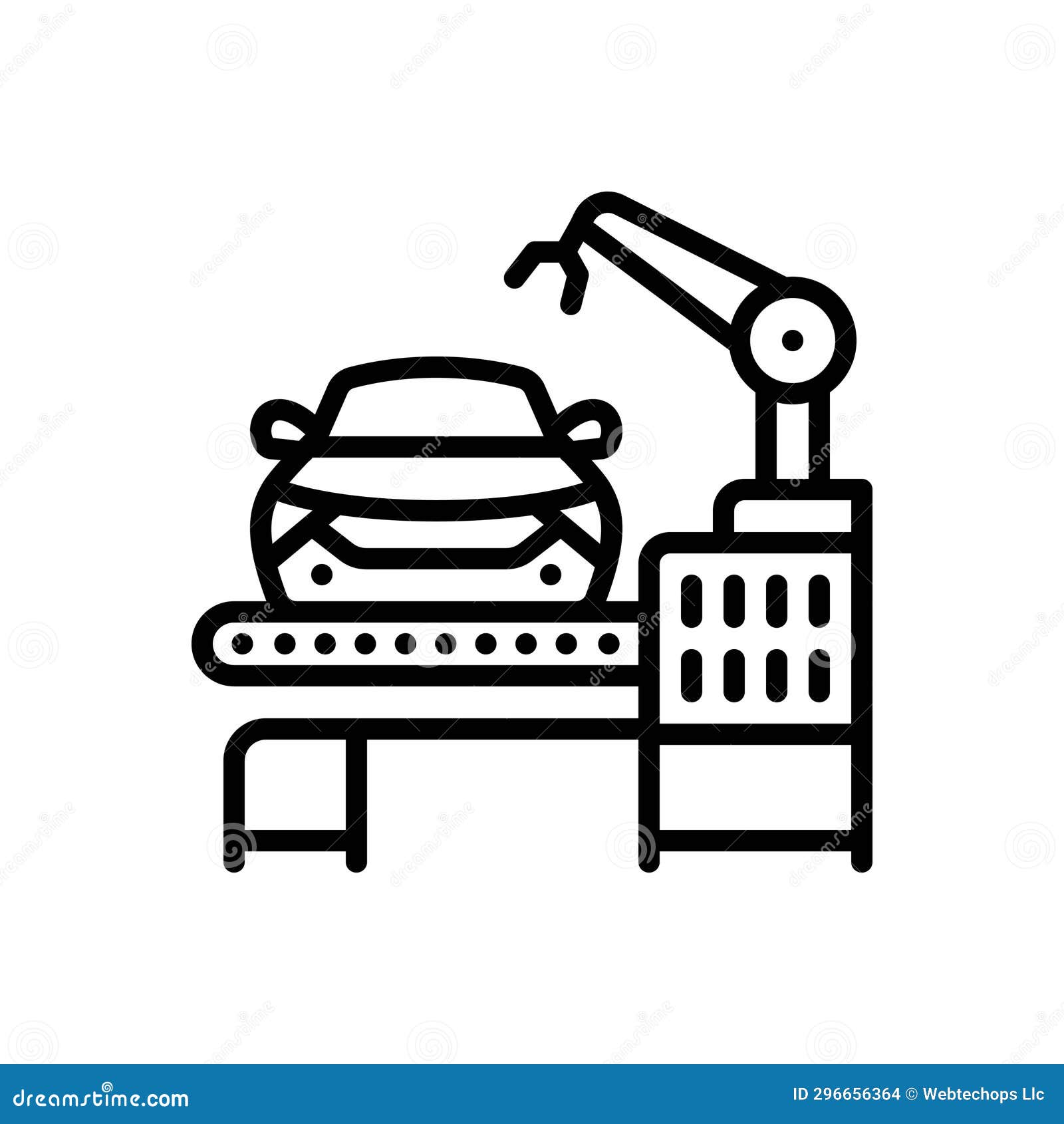 Black Line Icon for Assembly, Automation and Production Stock Vector ...