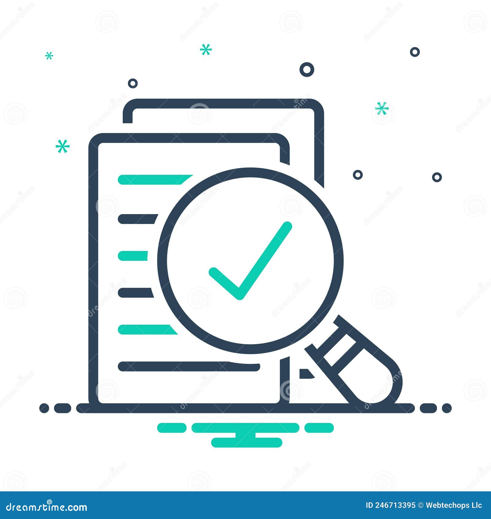 Mix Icon for Assess, Evaluate and Appraise Stock Illustration ...