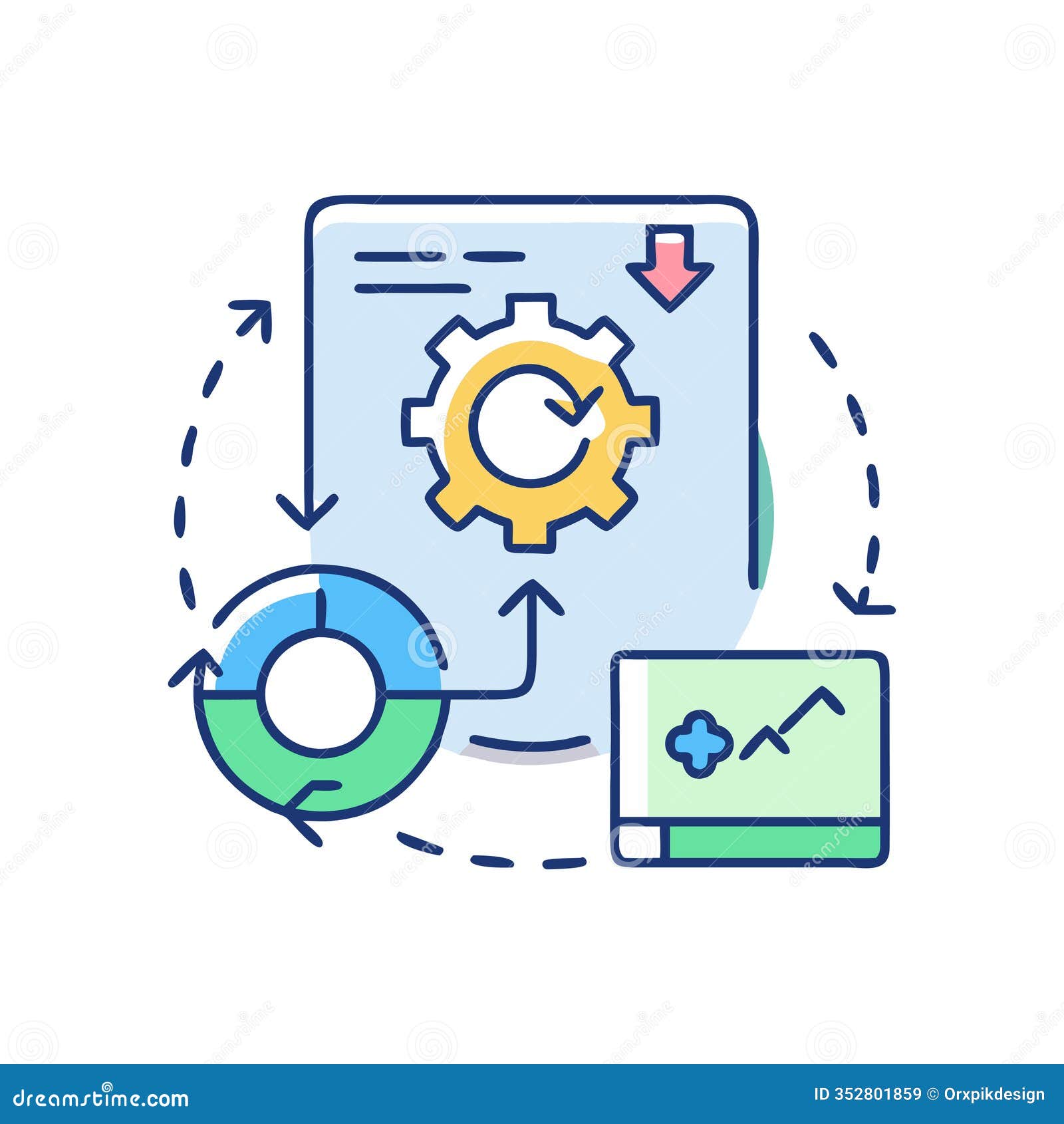 Icon for Assessing Project Lifecycle Processes Stock Vector ...