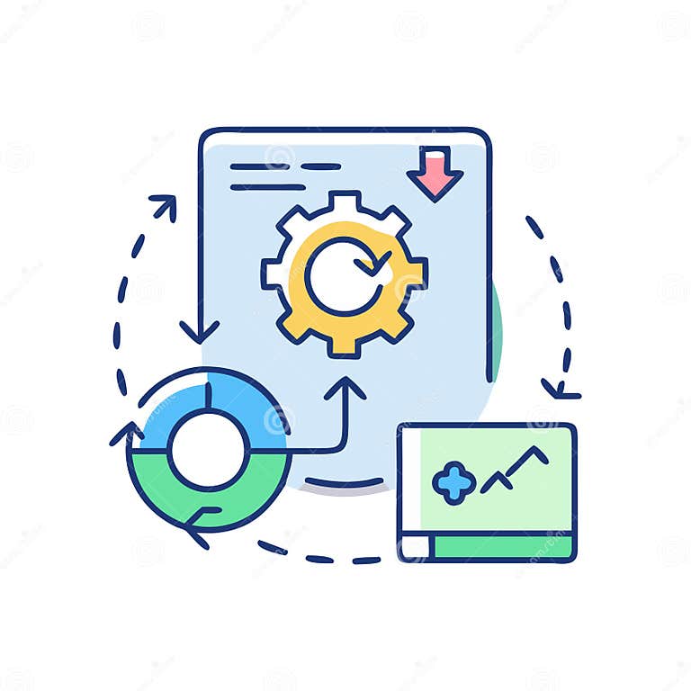 Icon for Assessing Project Lifecycle Processes Stock Vector ...