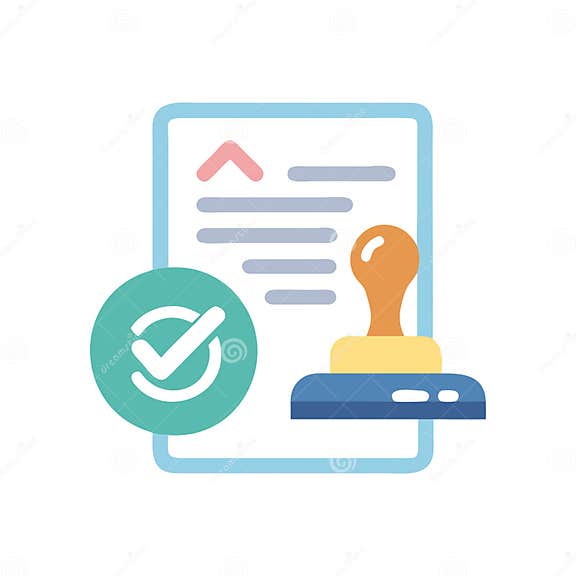Icon for Assessing Regulatory Approval Processes Stock Vector ...