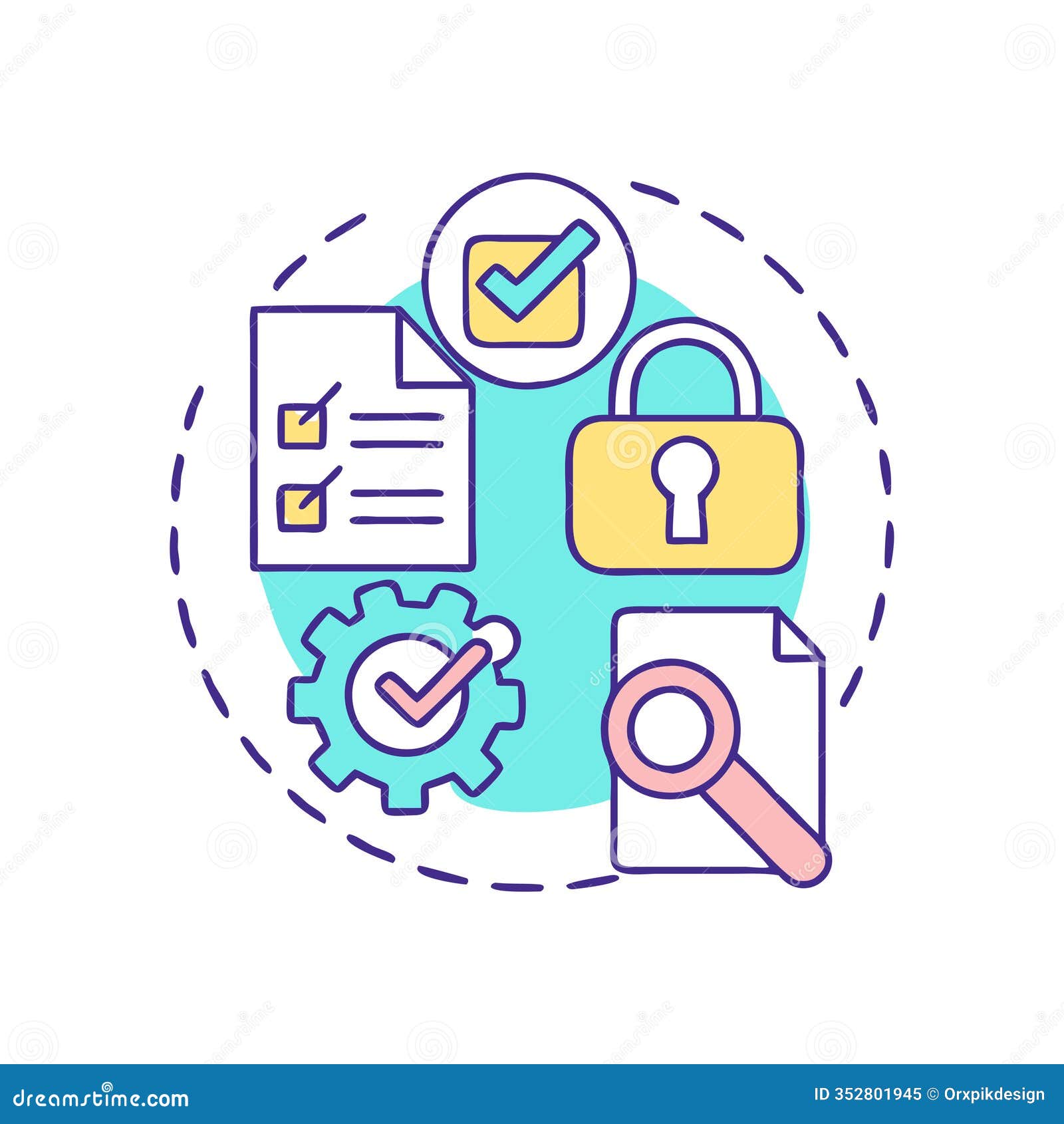 Regulatory Compliance With Business People, Cartoon Vector Illustration ...