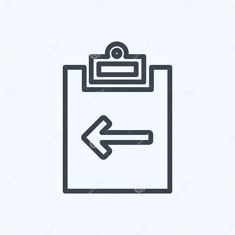 Icon Assignment Return 1. Suitable for Infographics Symbol. Line Style ...