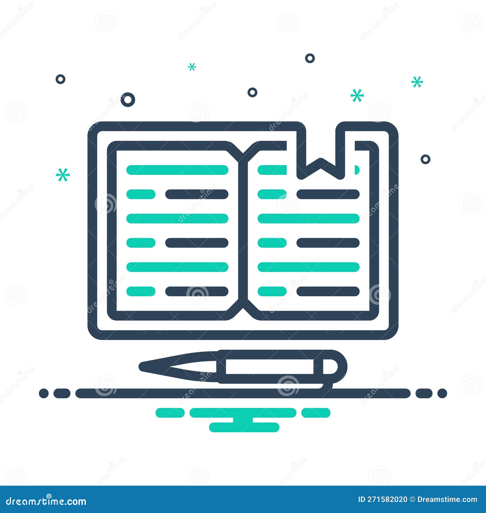 Mix Icon for Assignment, Task and Article Stock Vector - Illustration ...