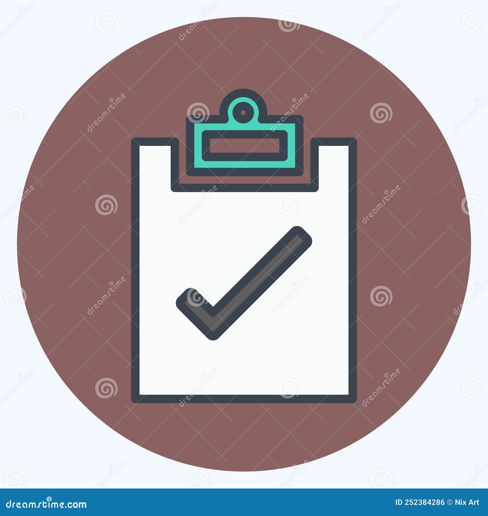 Icon Assignment Turned. Suitable for Infographics Symbol. Color Mate ...