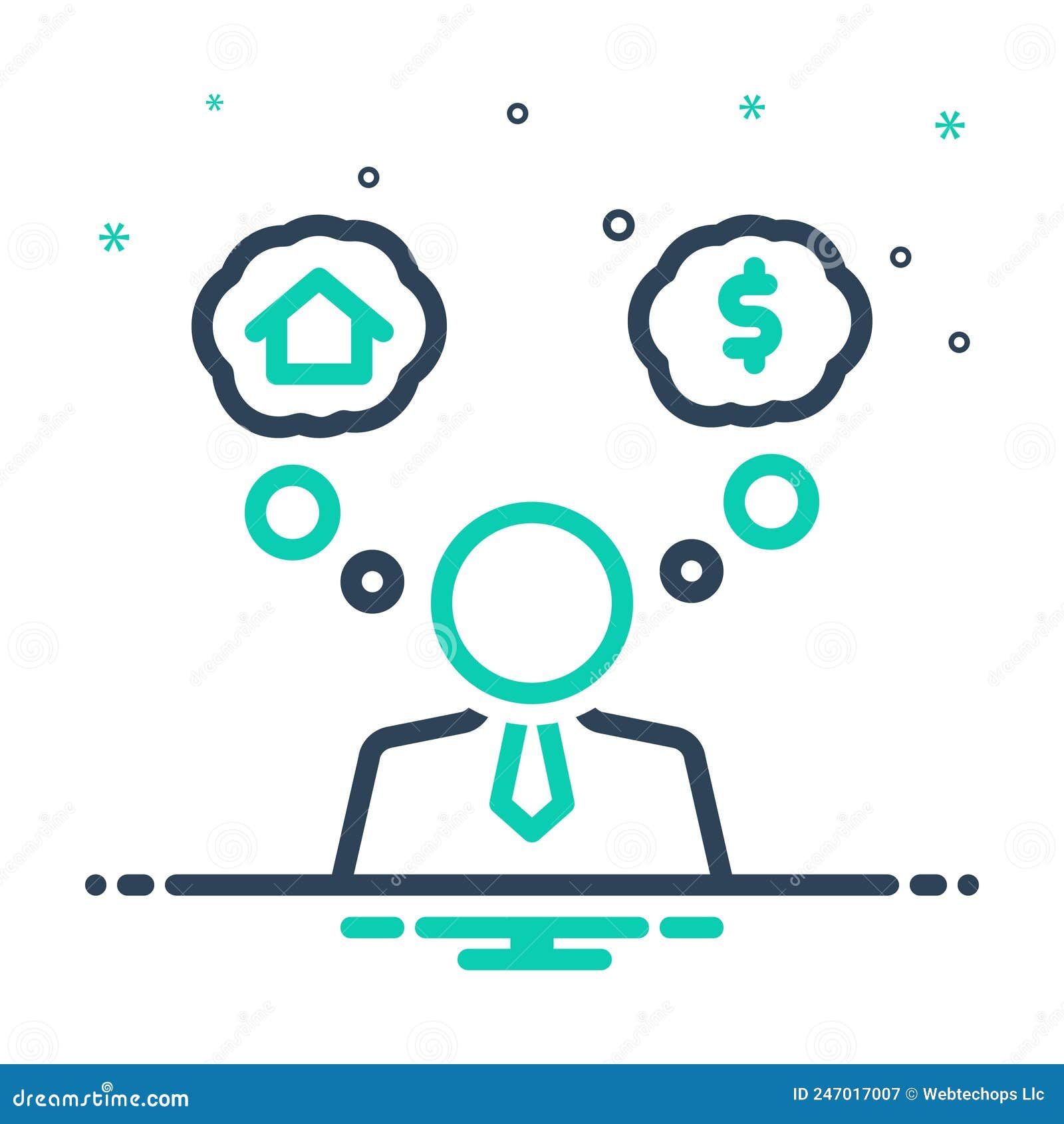 Mix Icon For Assume, Suppose And Consider Cartoon Vector ...