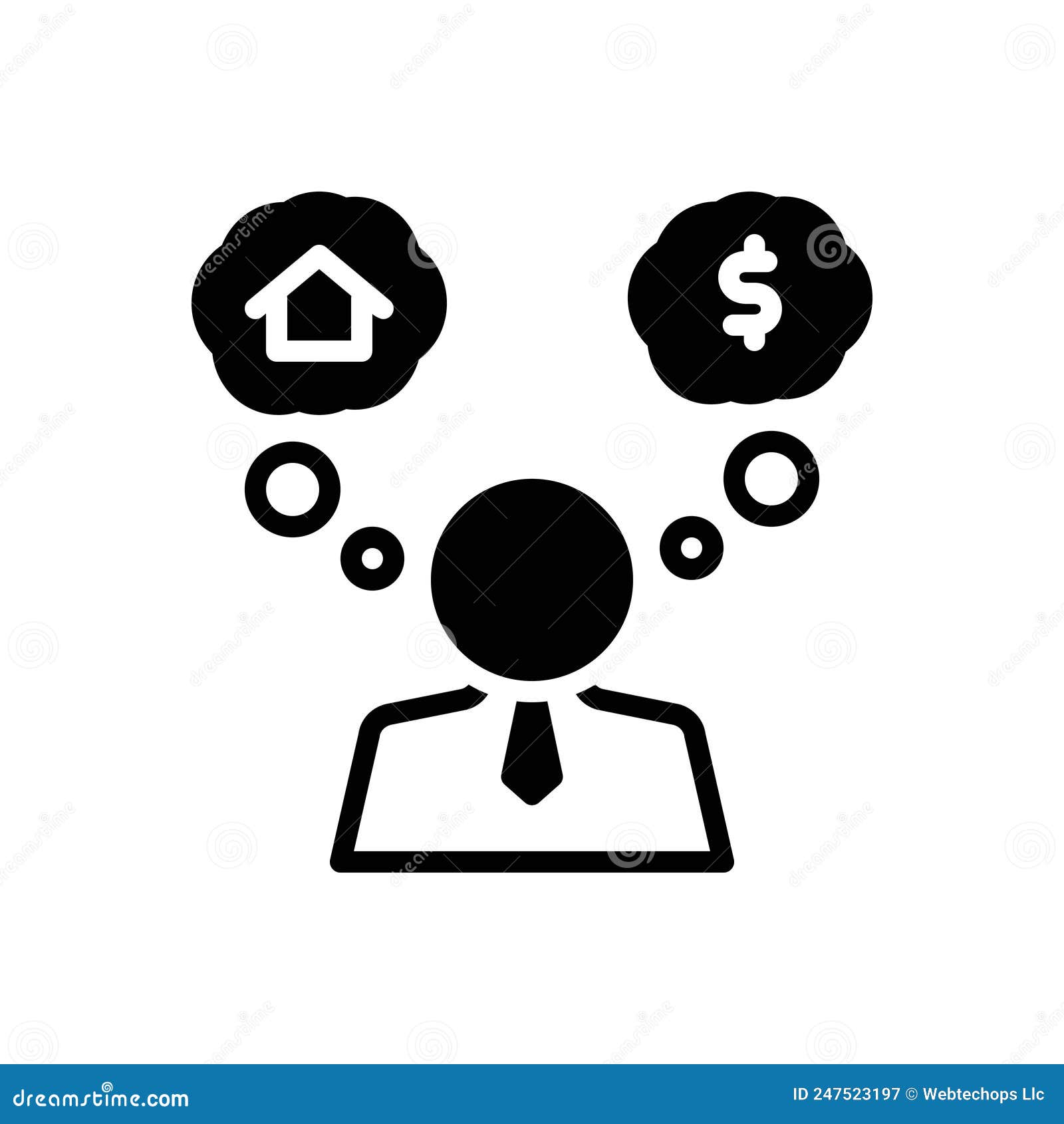 Black Solid Icon For Assume, Suppose And Consider Cartoon Vector ...