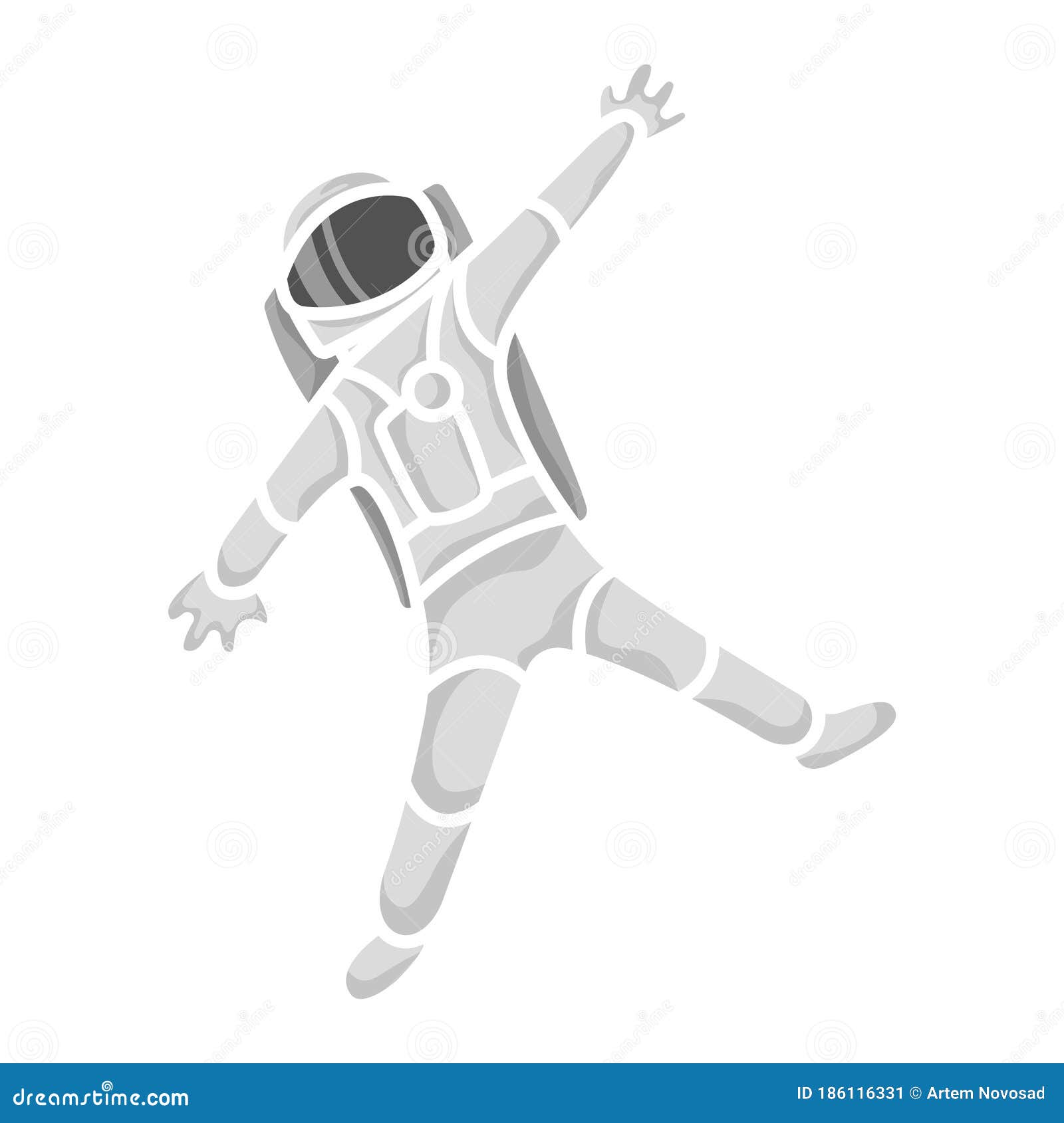 A Cartoony Astronaut, In The Style Of Raphael Lacoste, Dreamscape ...