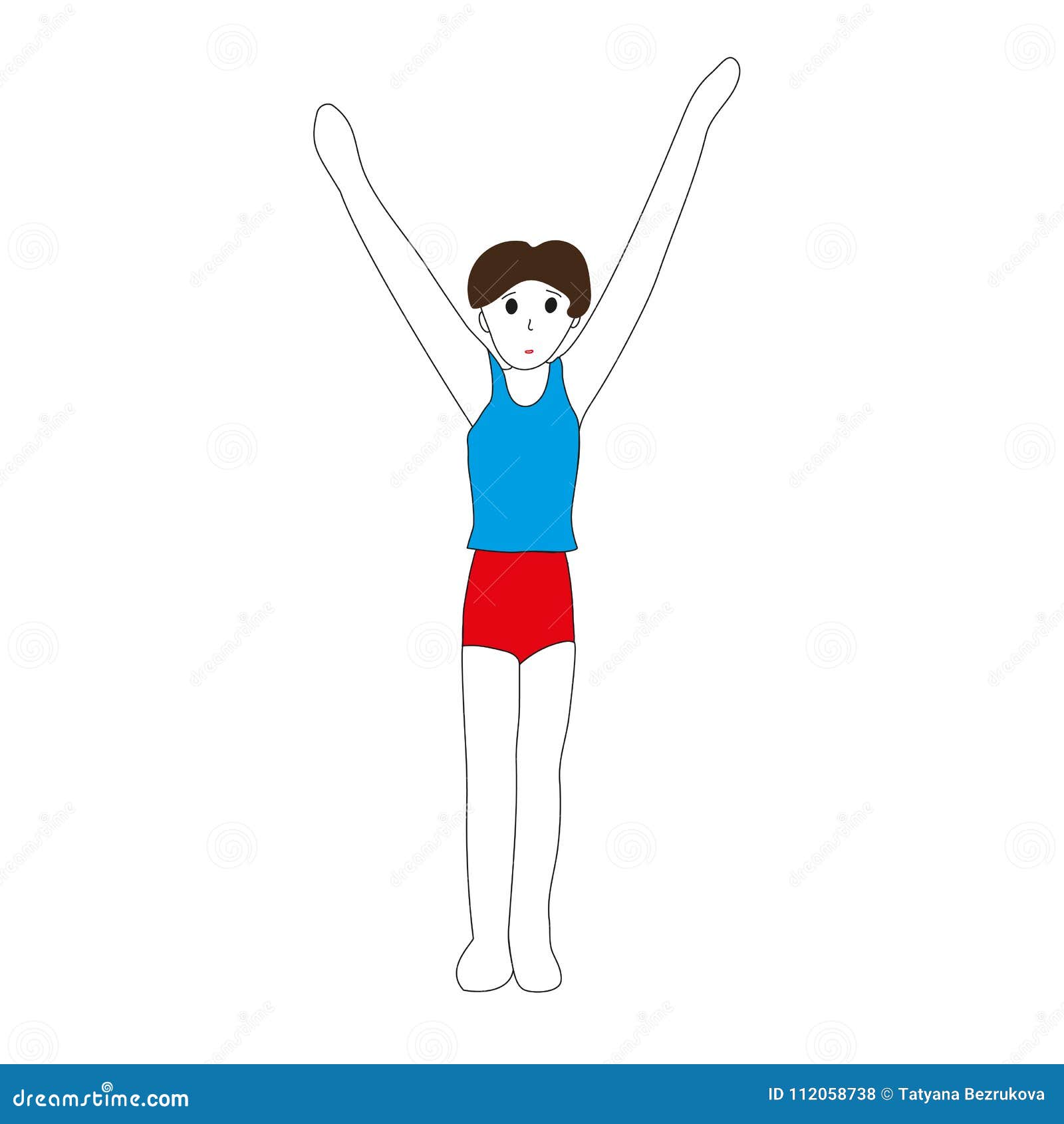 Icon Athlete with Arms Raised. Vector Illustration. Stock Illustration ...