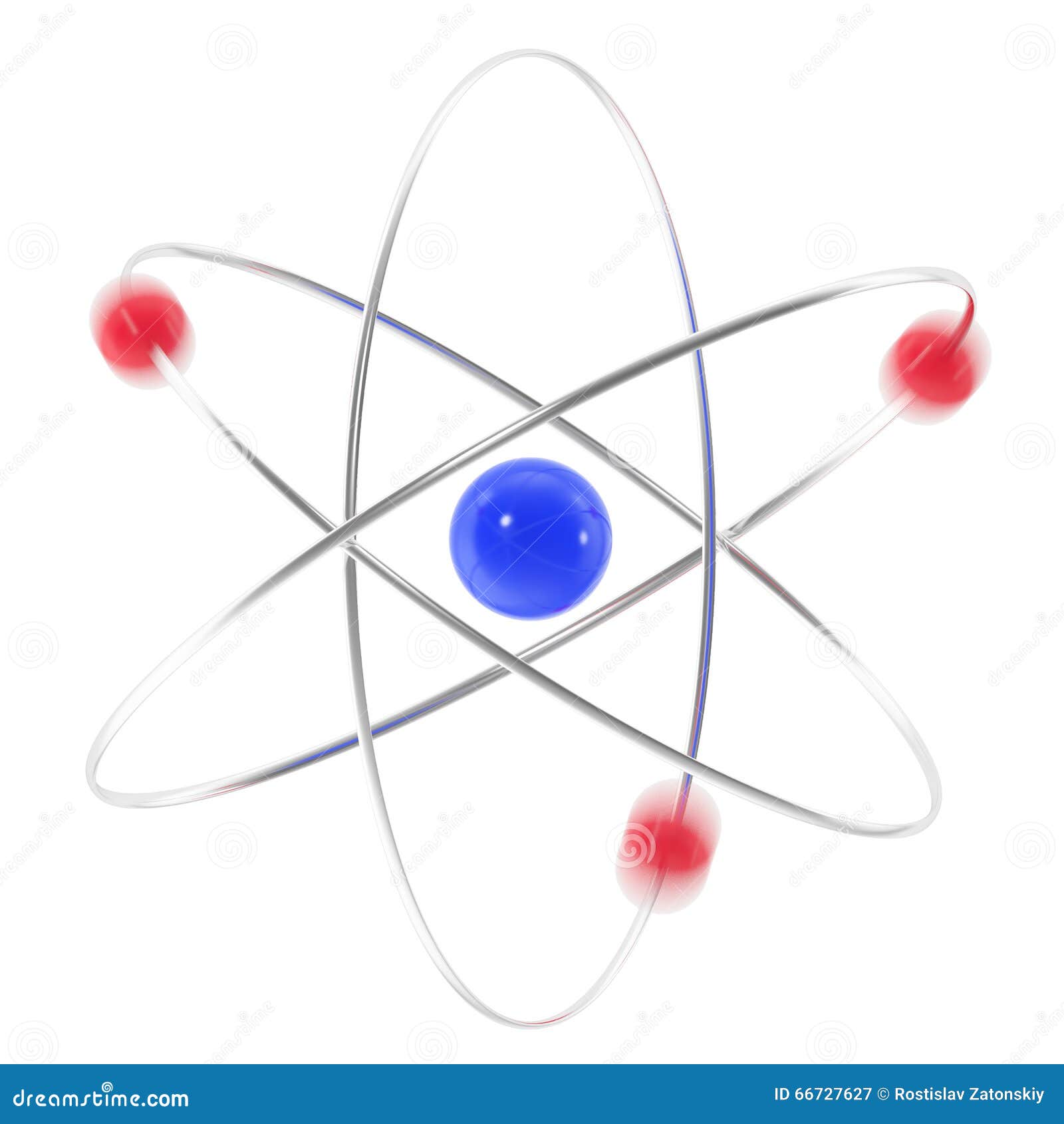 Icon Atom in Motion with Blur. 3d Illustration Stock Illustration ...