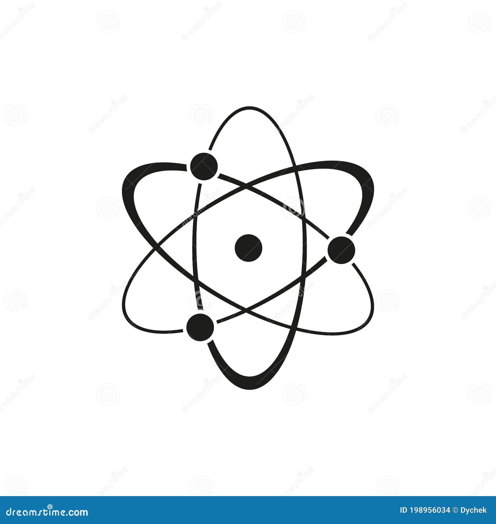 The Icon of the Atom. Simple Vector Illustration on a White Background ...