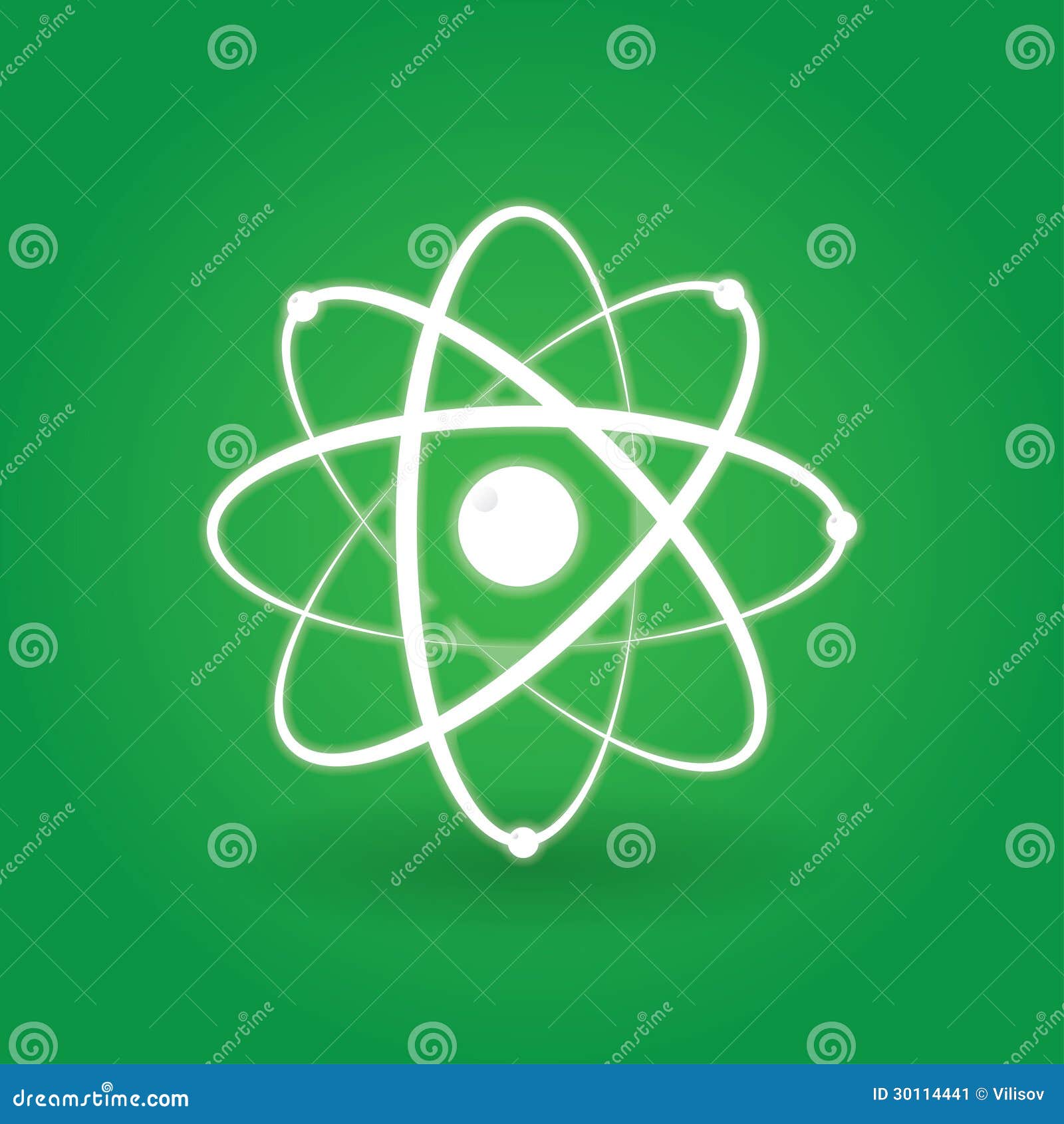 Atomic model stock vector. Illustration of glow, effect - 30114441