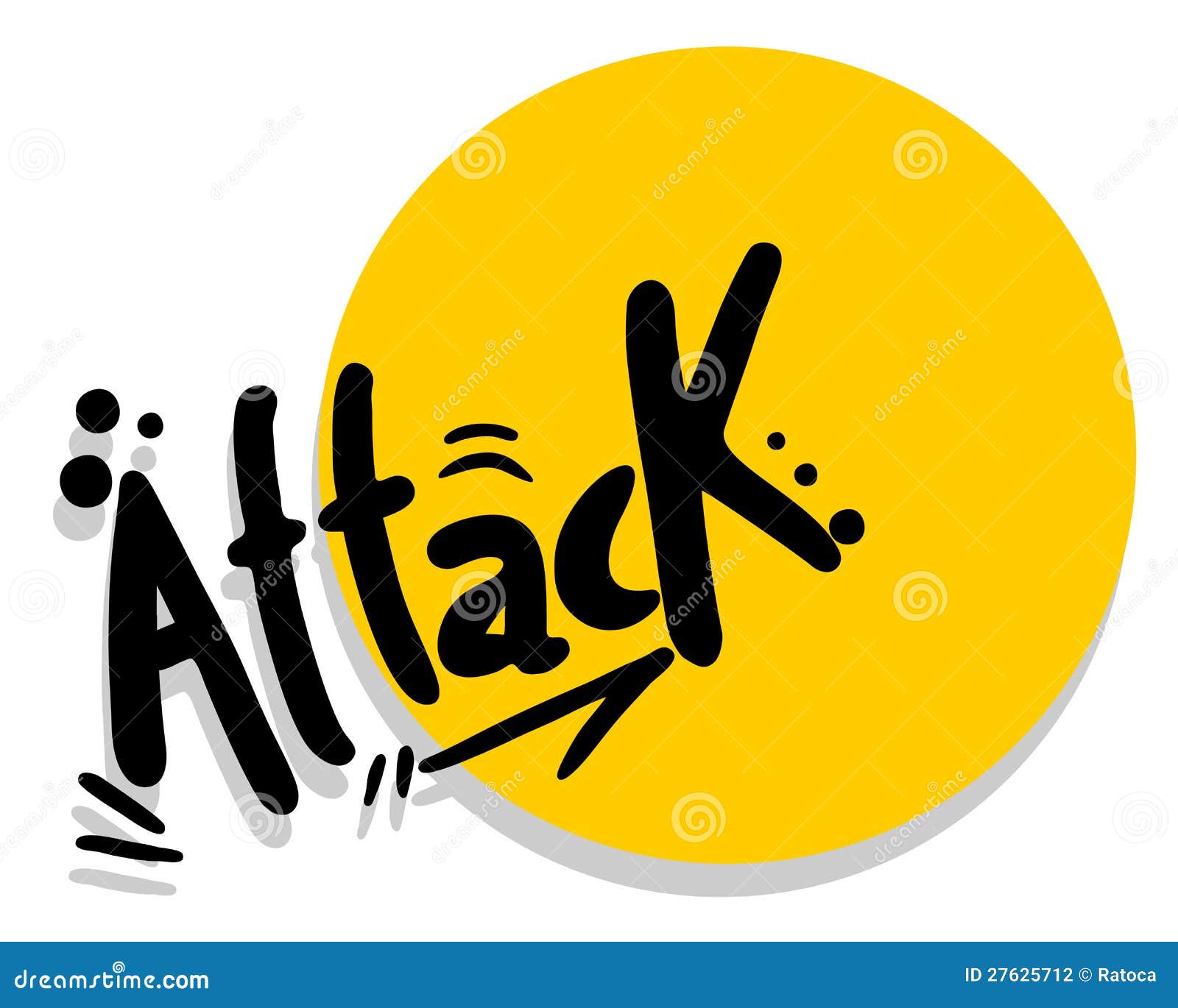 Icon attack stock vector. Illustration of danger, strong - 27625712
