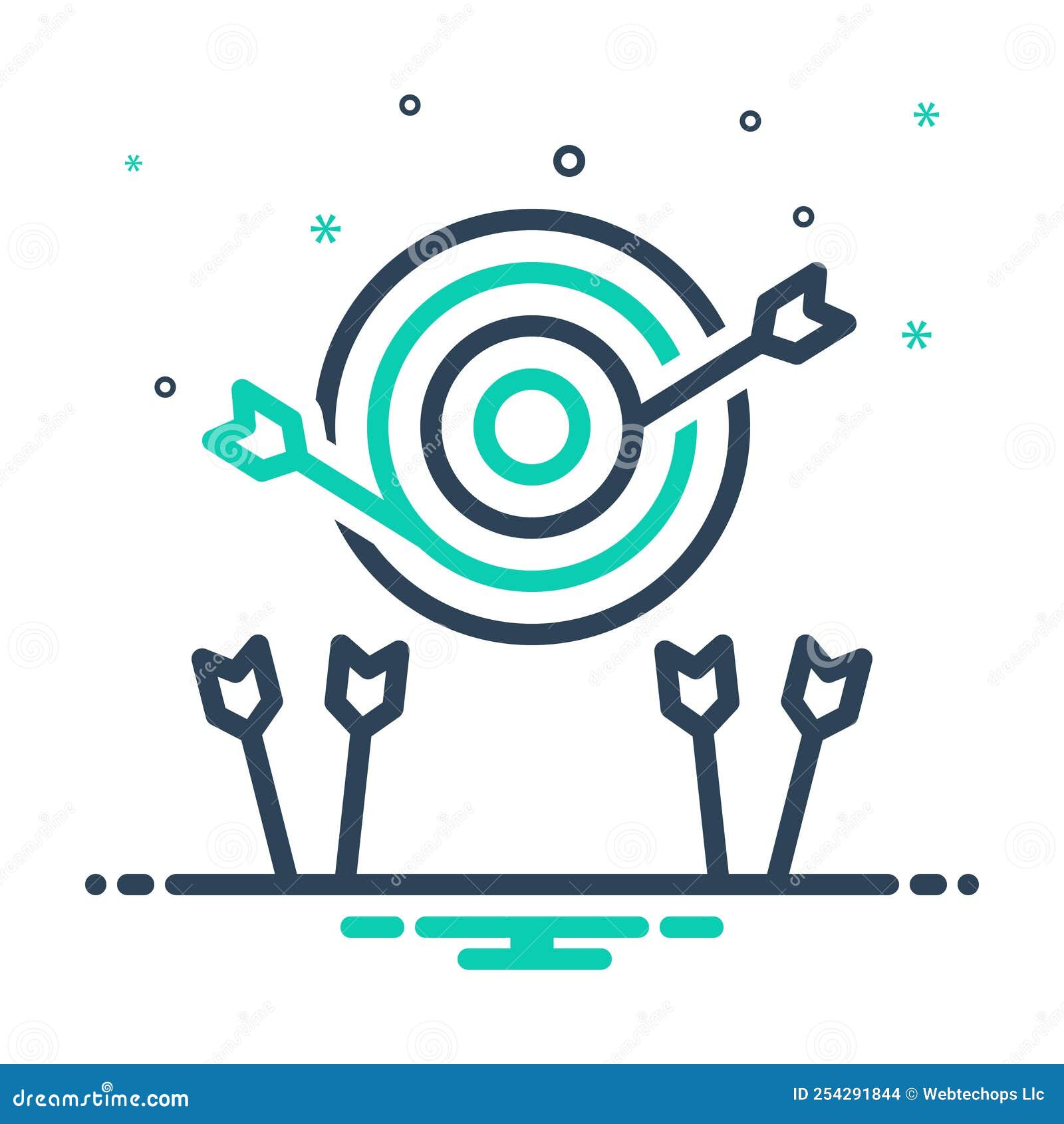 Mix Icon for Attempted, Try and Strive Stock Vector - Illustration of ...