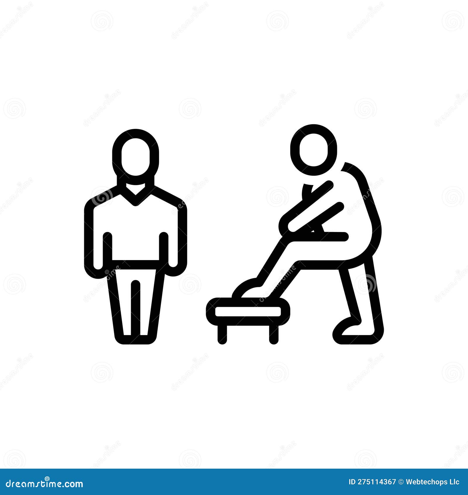 Black Line Icon for Attitude, Behaviorism and Mind Stock Vector ...