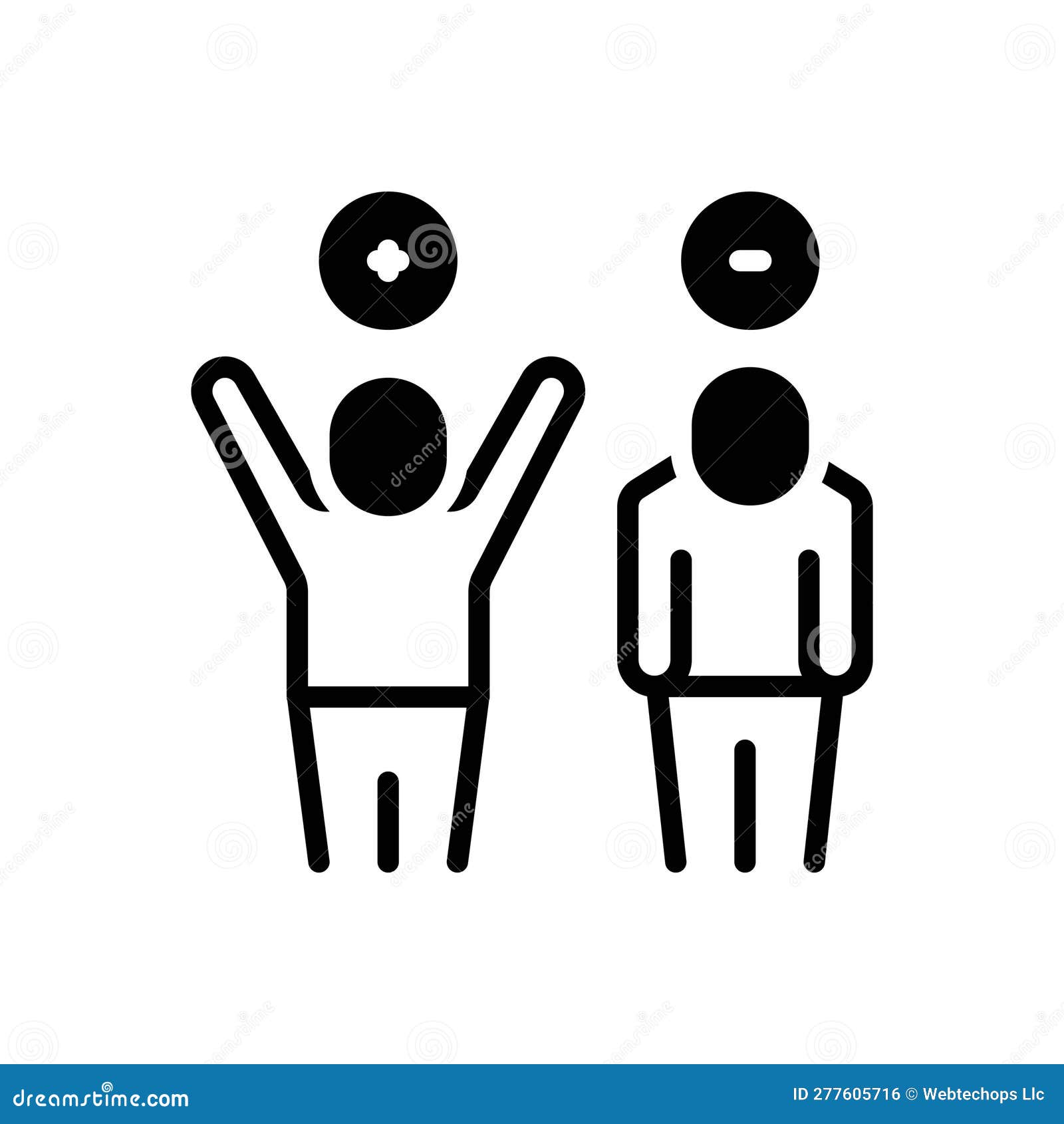 Black Solid Icon for Attitude, Behaviorism and Mindest Stock Vector ...