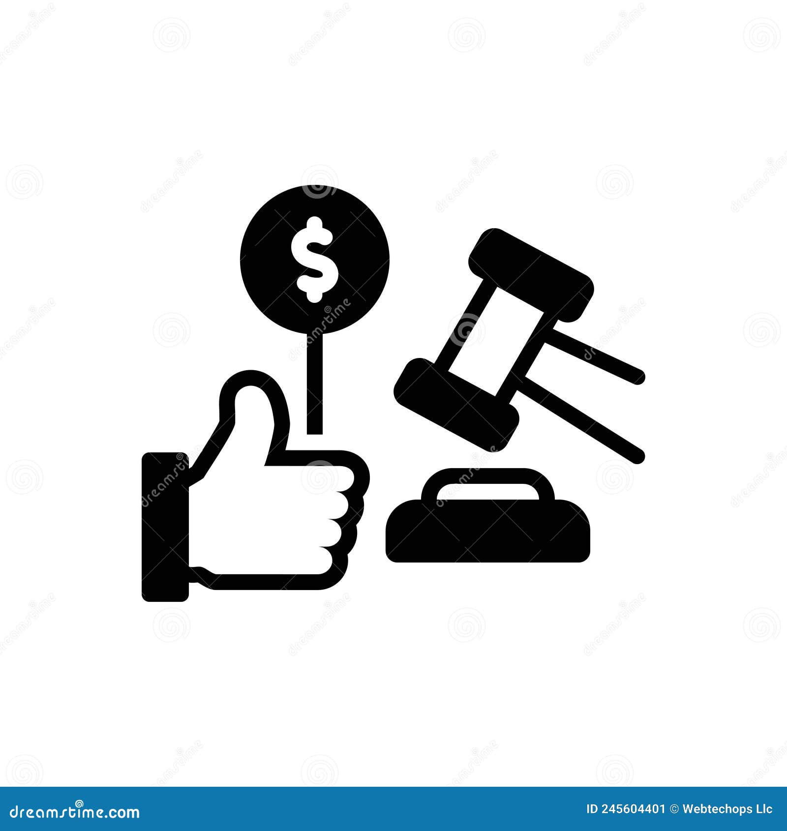 Black Solid Icon for Auction, Sellout and Soldout Stock Vector ...