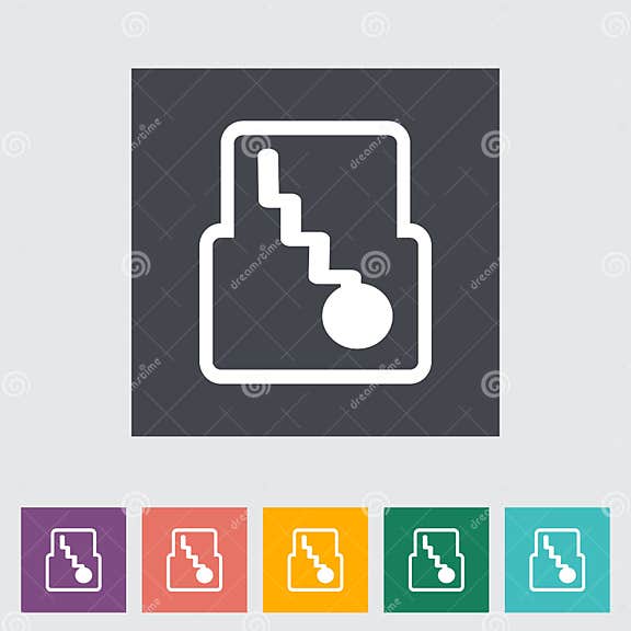 Icon automatic gear. stock vector. Illustration of flat - 89290453