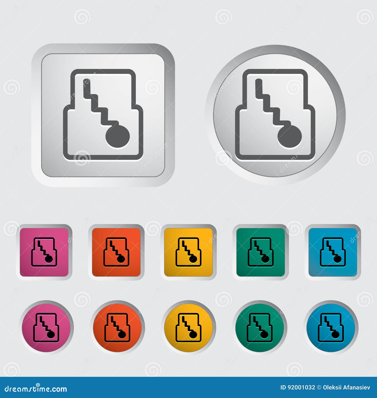 Icon automatic gear. stock vector. Illustration of shift - 92001032