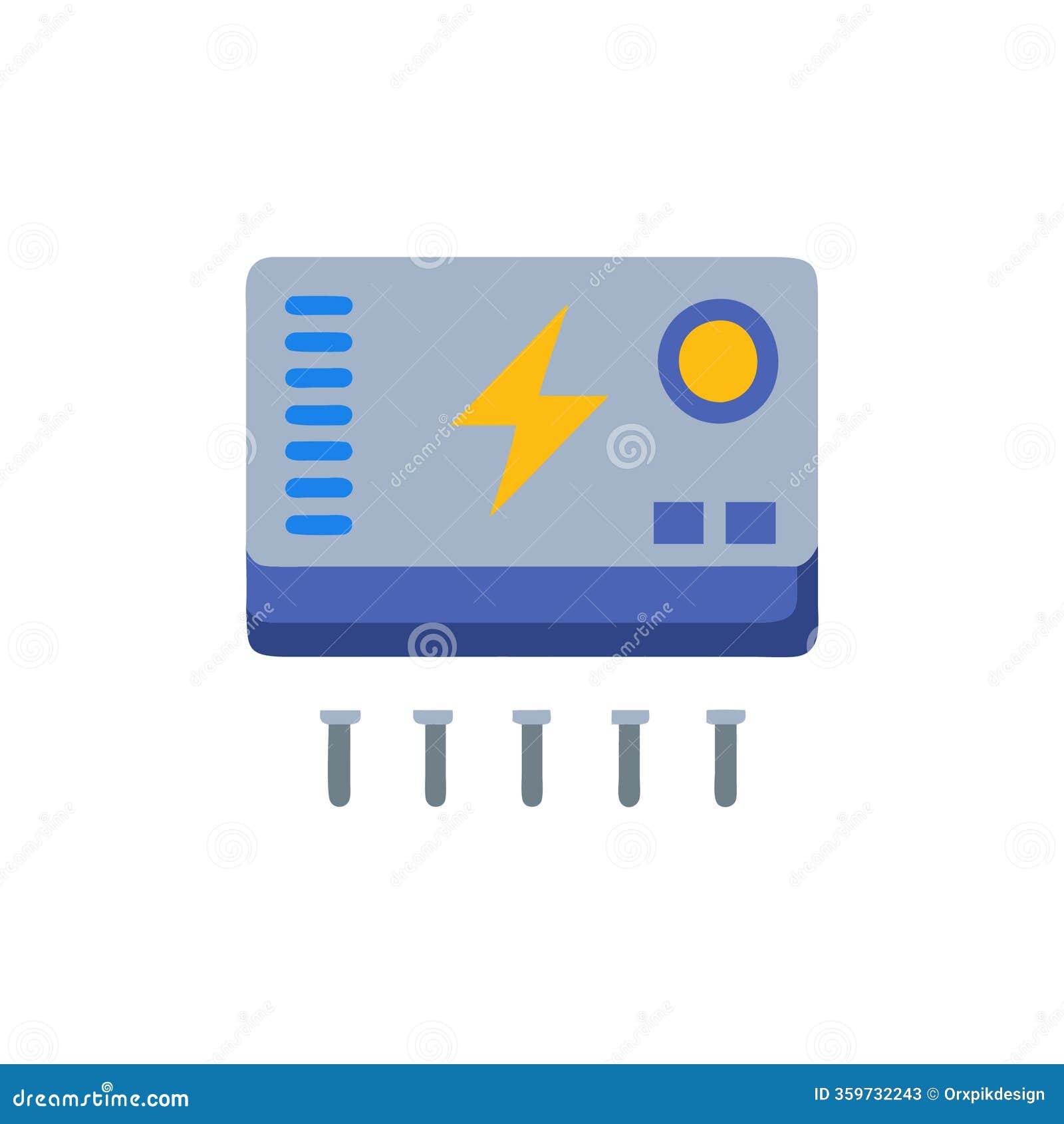 Icon of Automatic Voltage Regulator for Circuits Stock Illustration ...