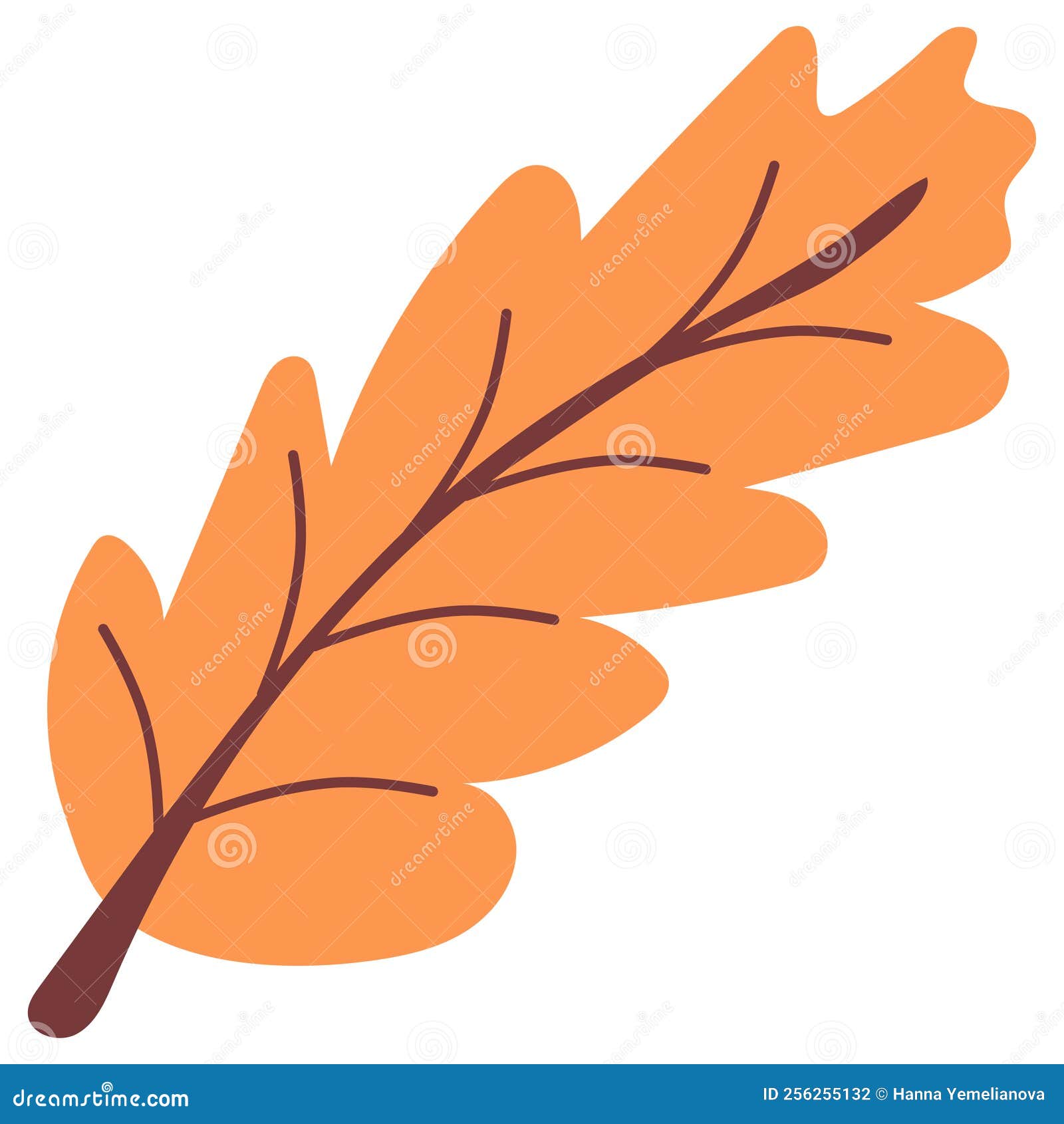Icon of an Autumn Forest Orange Leaf.Single Design Graphic Element ...