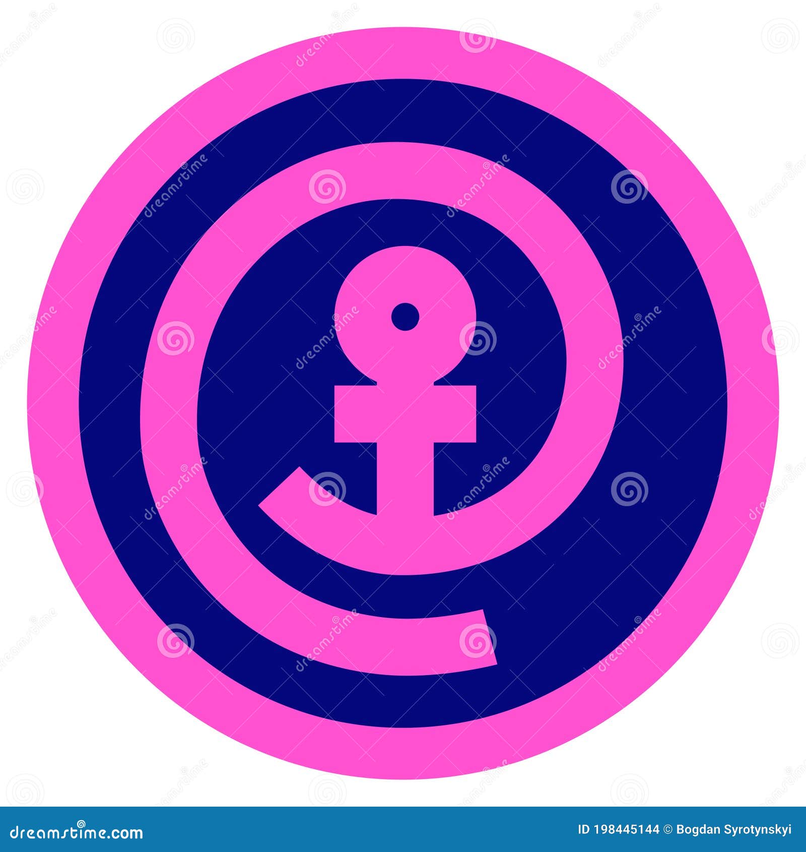 Icon_avatar_anchor stock vector. Illustration of style - 198445144
