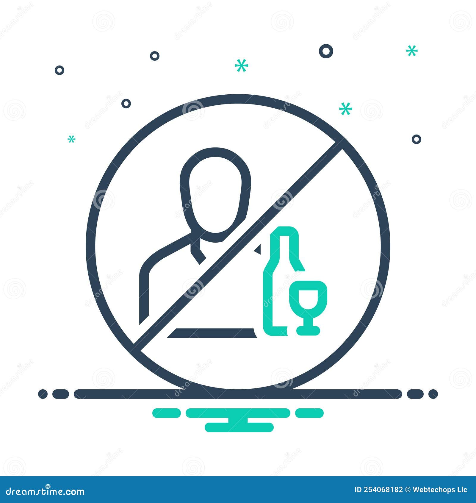 Mix Icon for Avoiding, Inhibit and Prevent Stock Illustration ...