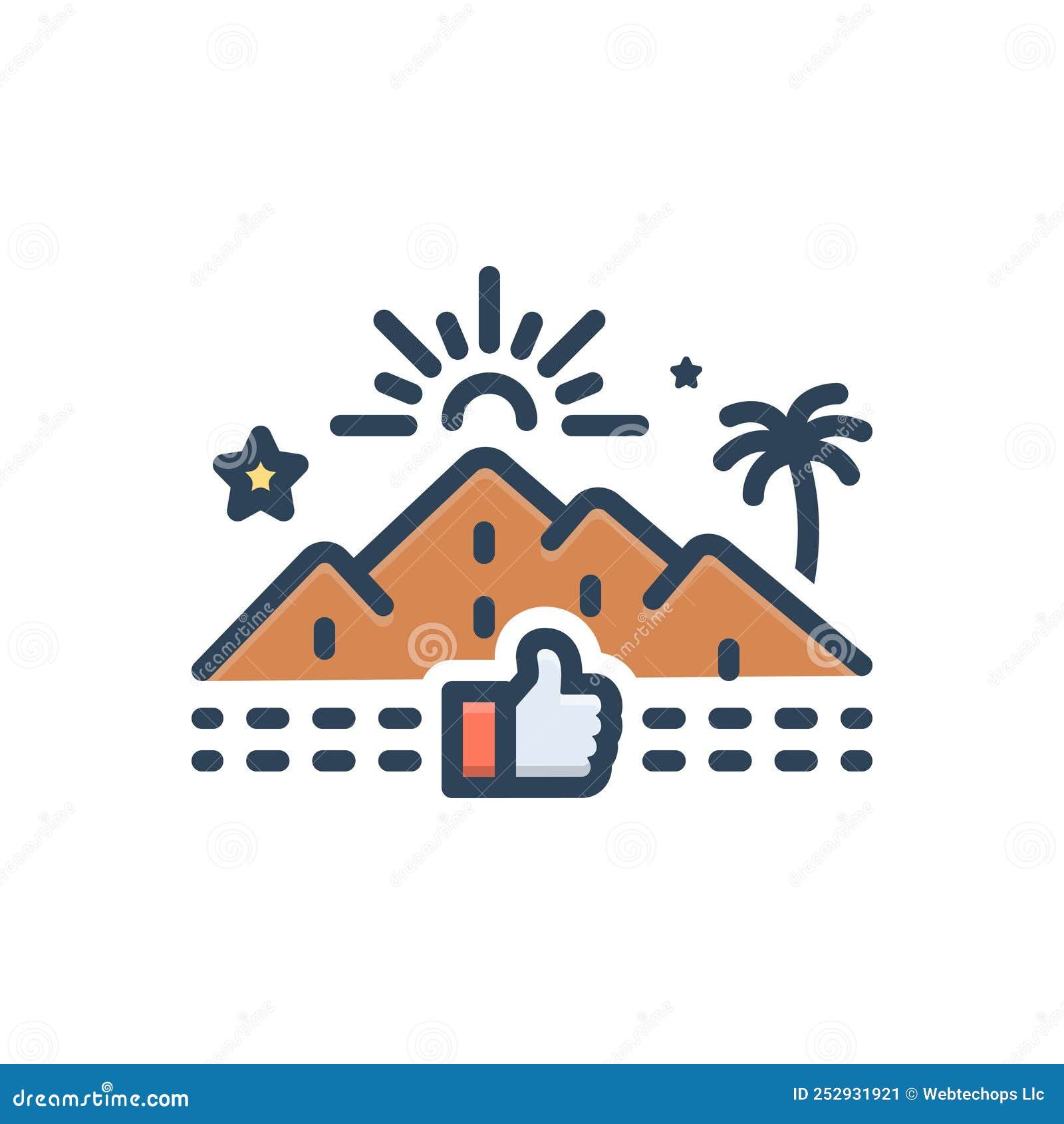 Color Illustration Icon for Awesome, Astonishing and Amazing Stock ...