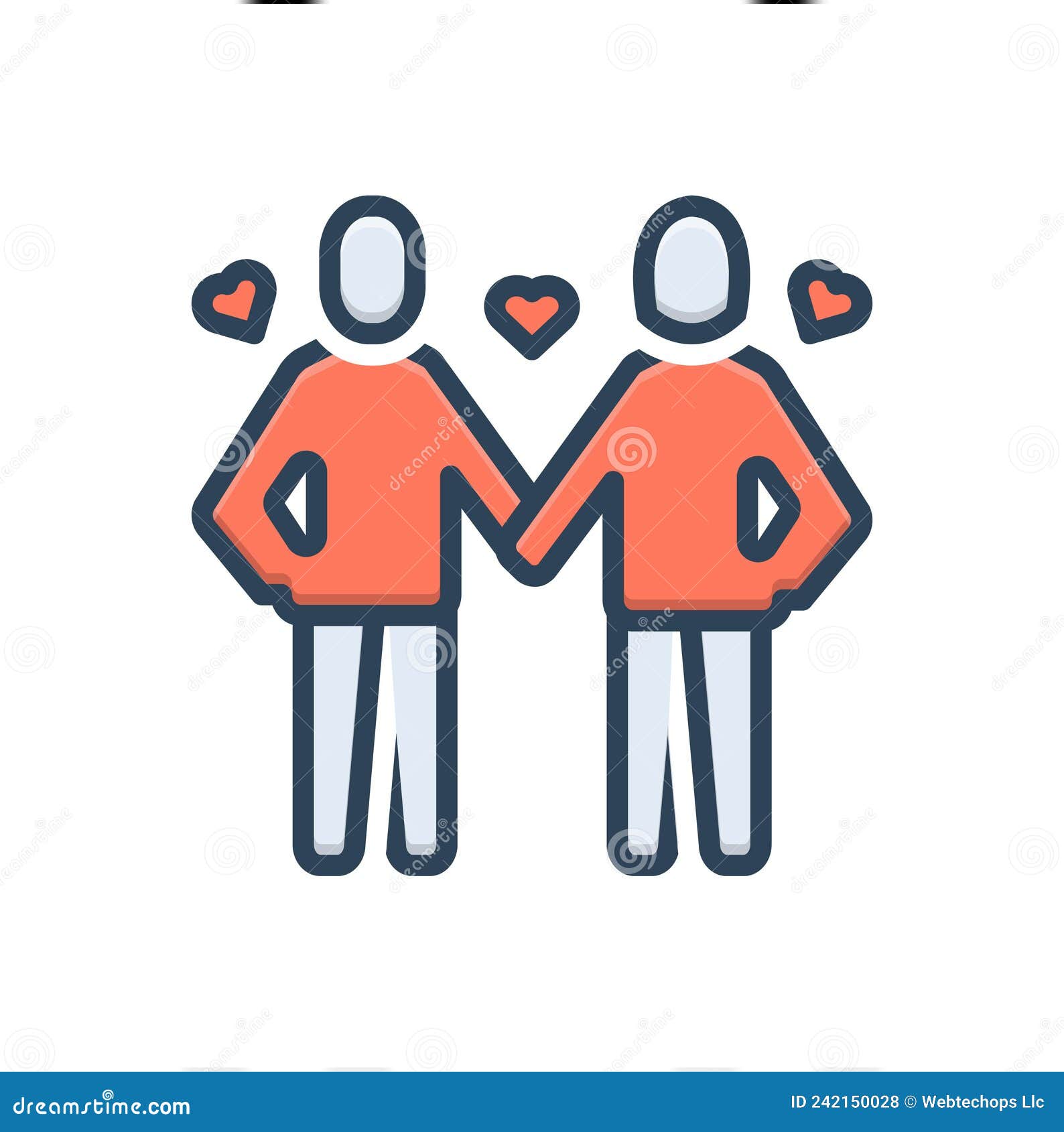 Color Illustration Icon for Aye, Together and Man Stock Vector ...