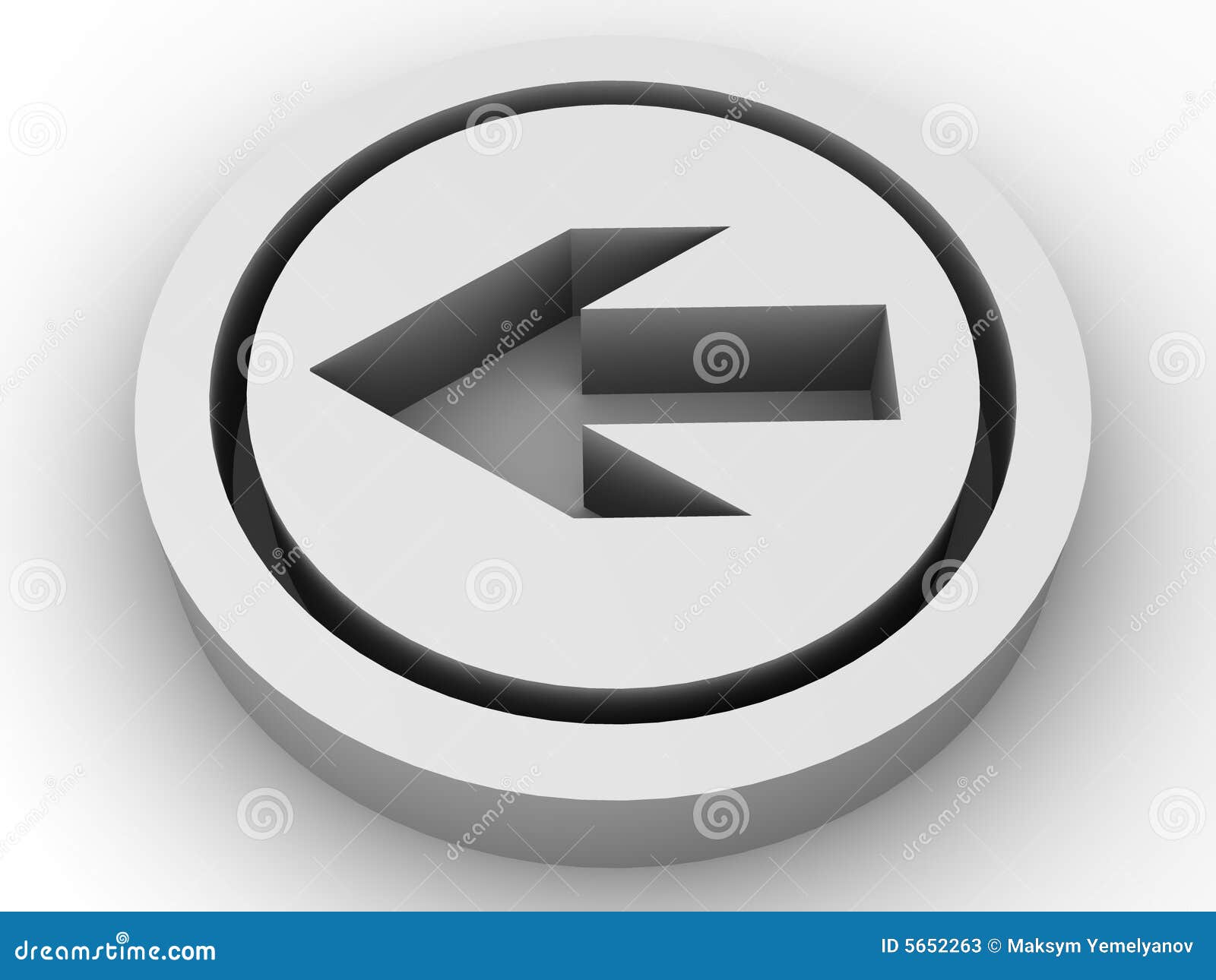 Icon Back. 3d stock illustration. Illustration of icon - 5652263