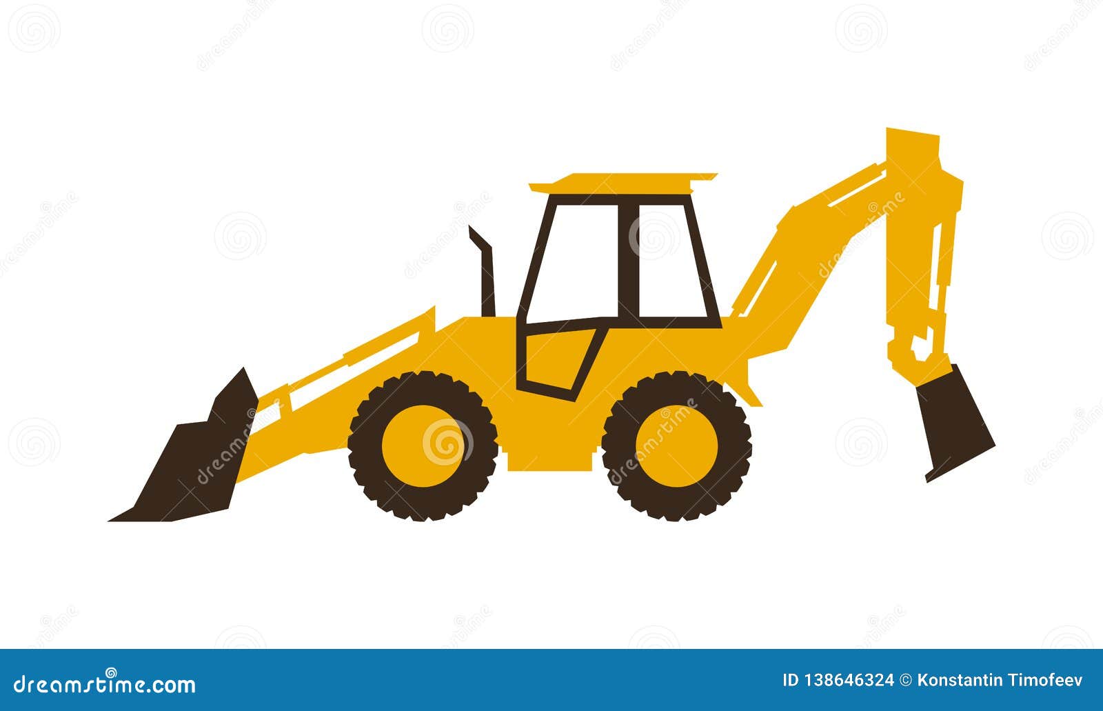 Icon Backhoe Loader. Construction Machinery. Vector Illustration. Sleek ... Icon Backhoe Loader. Construction Machinery. Vector Illustration. Sleek ...