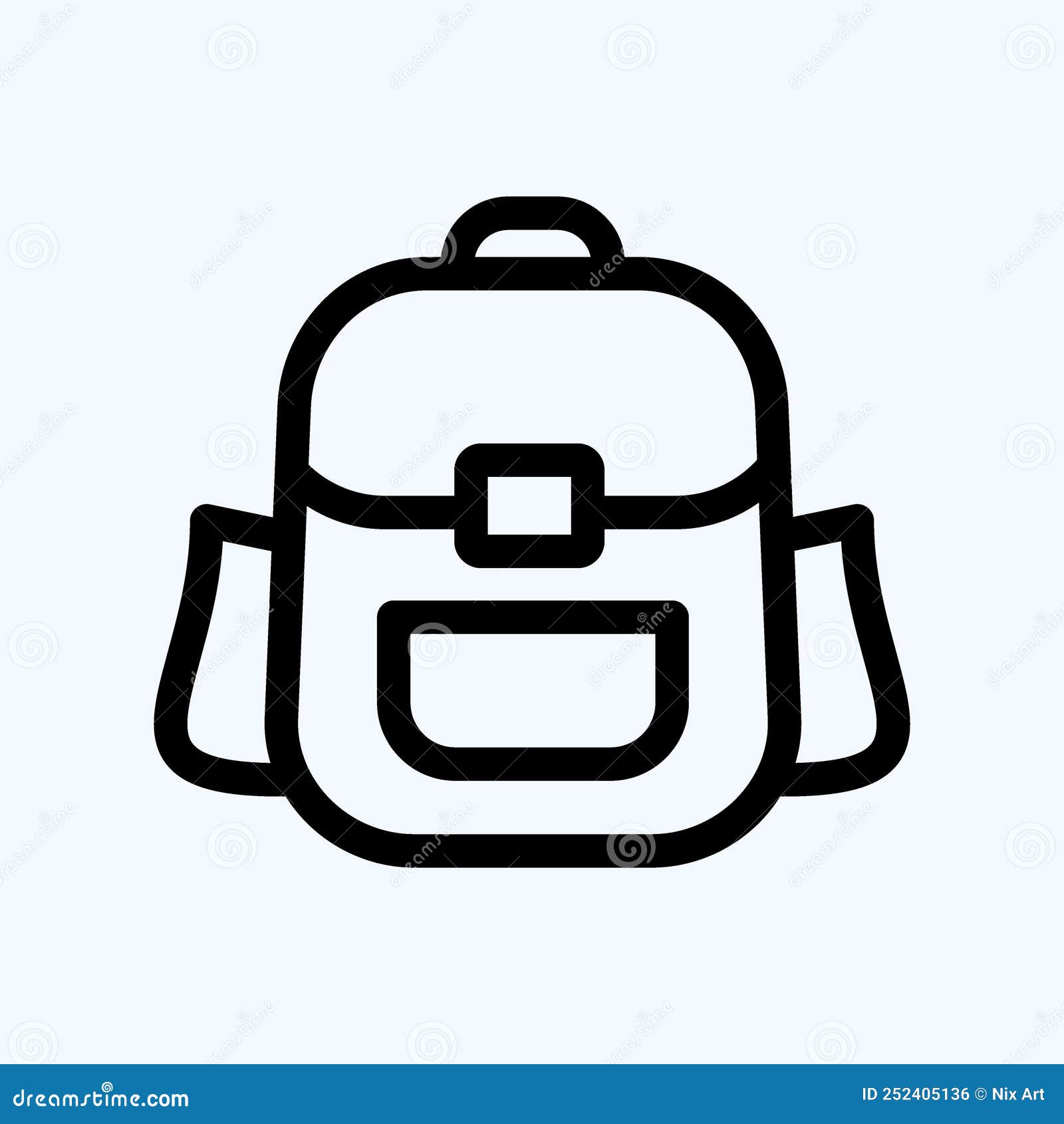 Icon Backpack. Suitable for Education Symbol. Line Style. Simple Design ...