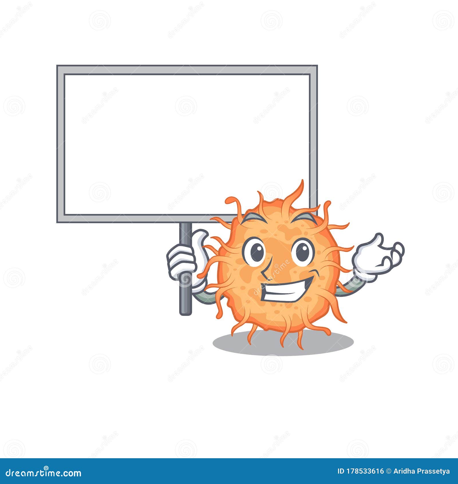 An Icon of Bacteria Endospore Mascot Design Style Bring a Board Stock ...